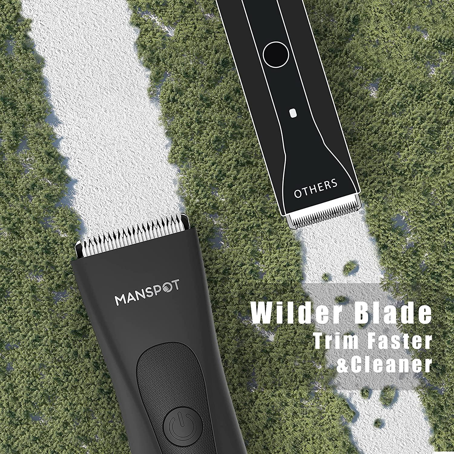 MANSPOT Groin Hair Trimmer for Men - Waterproof Electric Ball Shaver ...