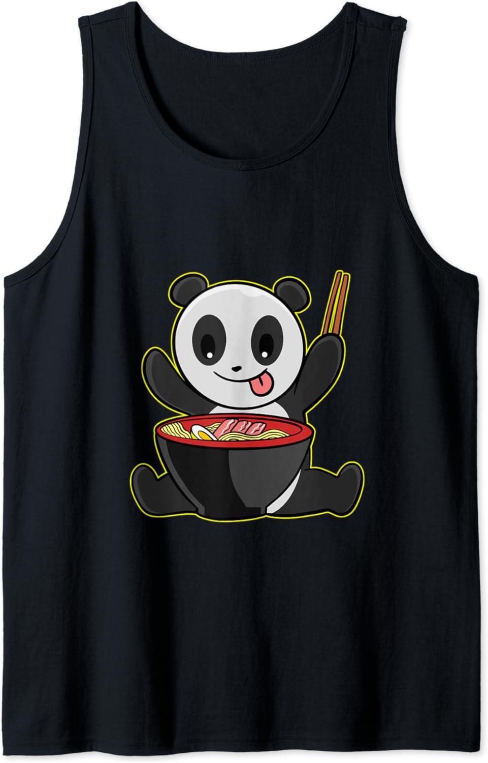 Panda Ramen Kawaii Pandas Japanese Noodles Tank Top | Buy Now with ...