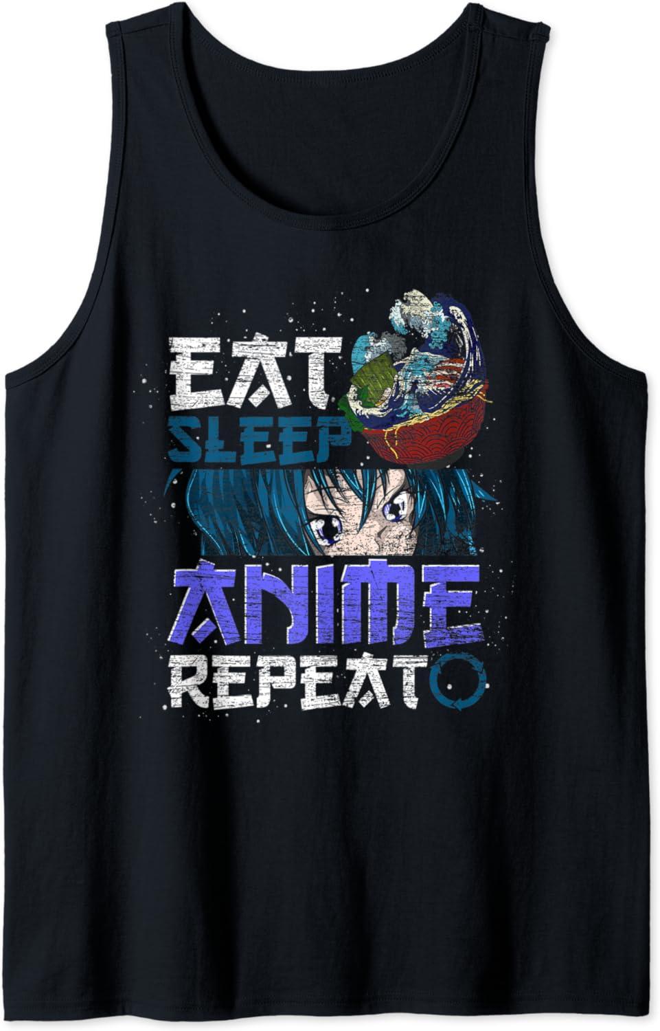 Otaku Kawaii Japanese Ramen Noodles Waves Manga Foodie Anime Tank Top ...