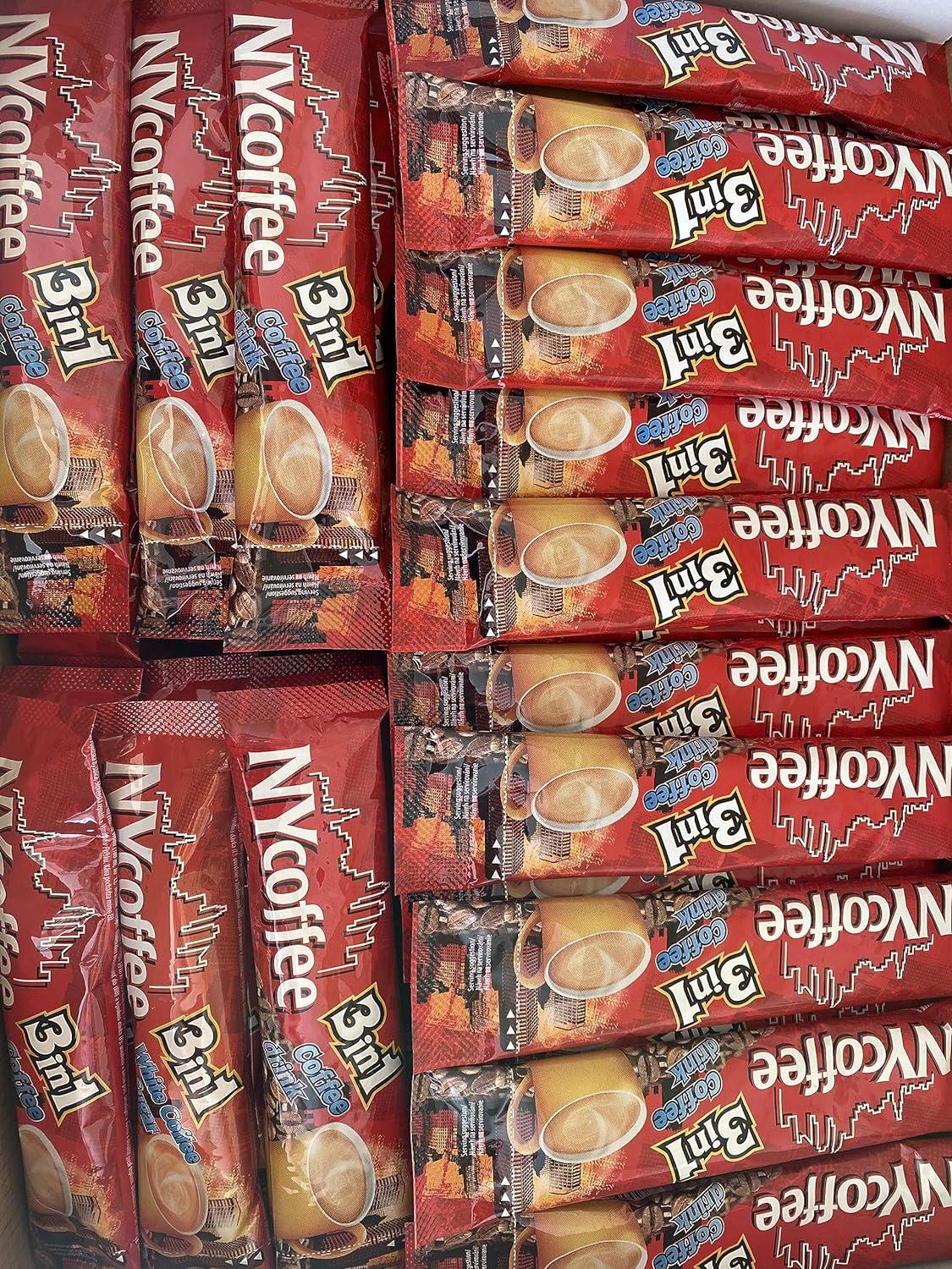 NY Coffee 3 in 1 sachets 100 servings in a box - White coffee with ...