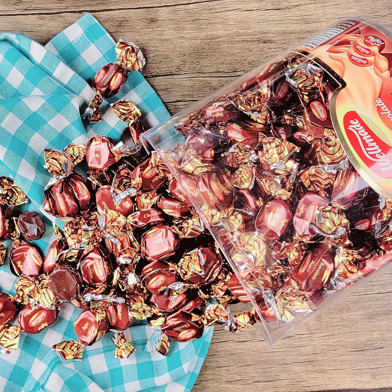 Wellmade Chocolate Caramel Toffee Candy Chews | Soft Creamy Toffee ...