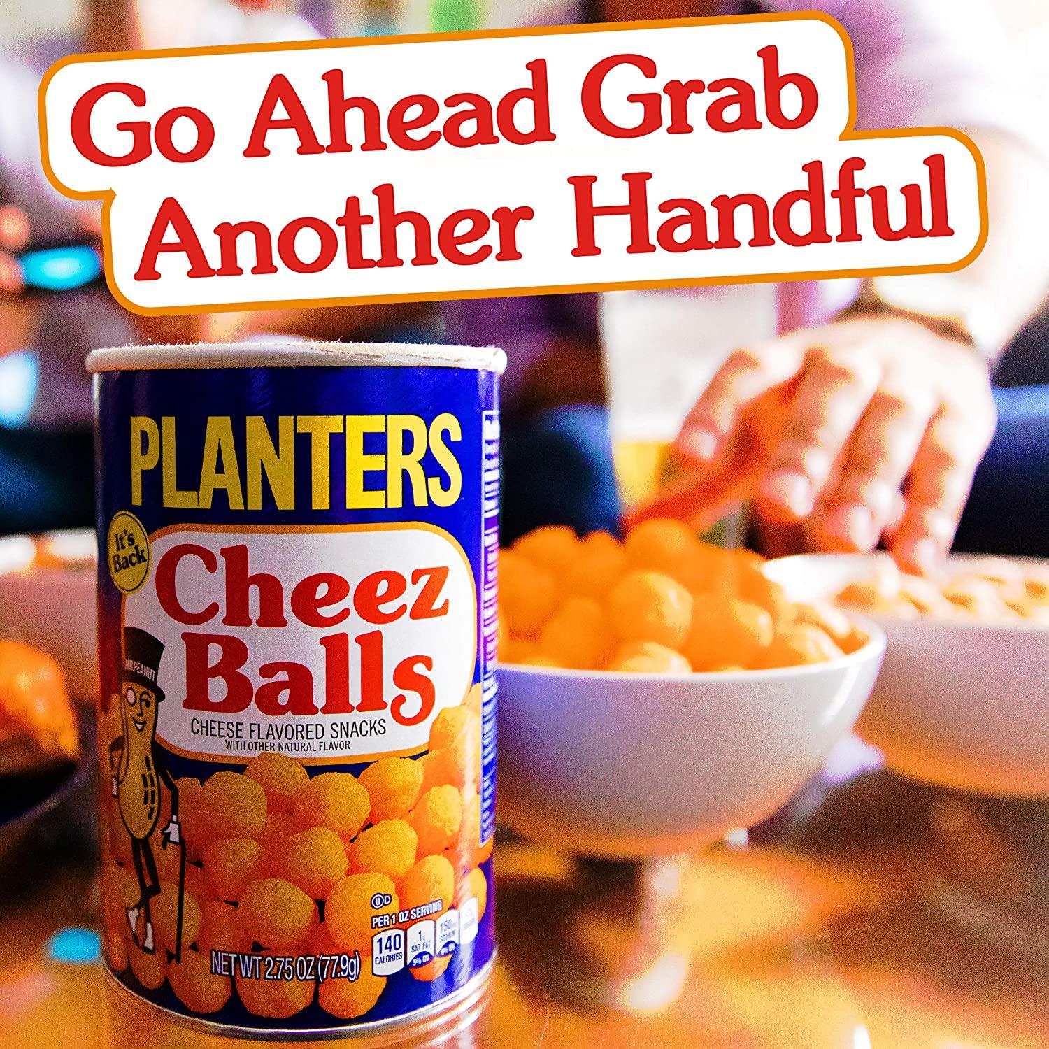 Planters Original Cheez Balls - 2.75 oz Canister | Cheese Flavored ...
