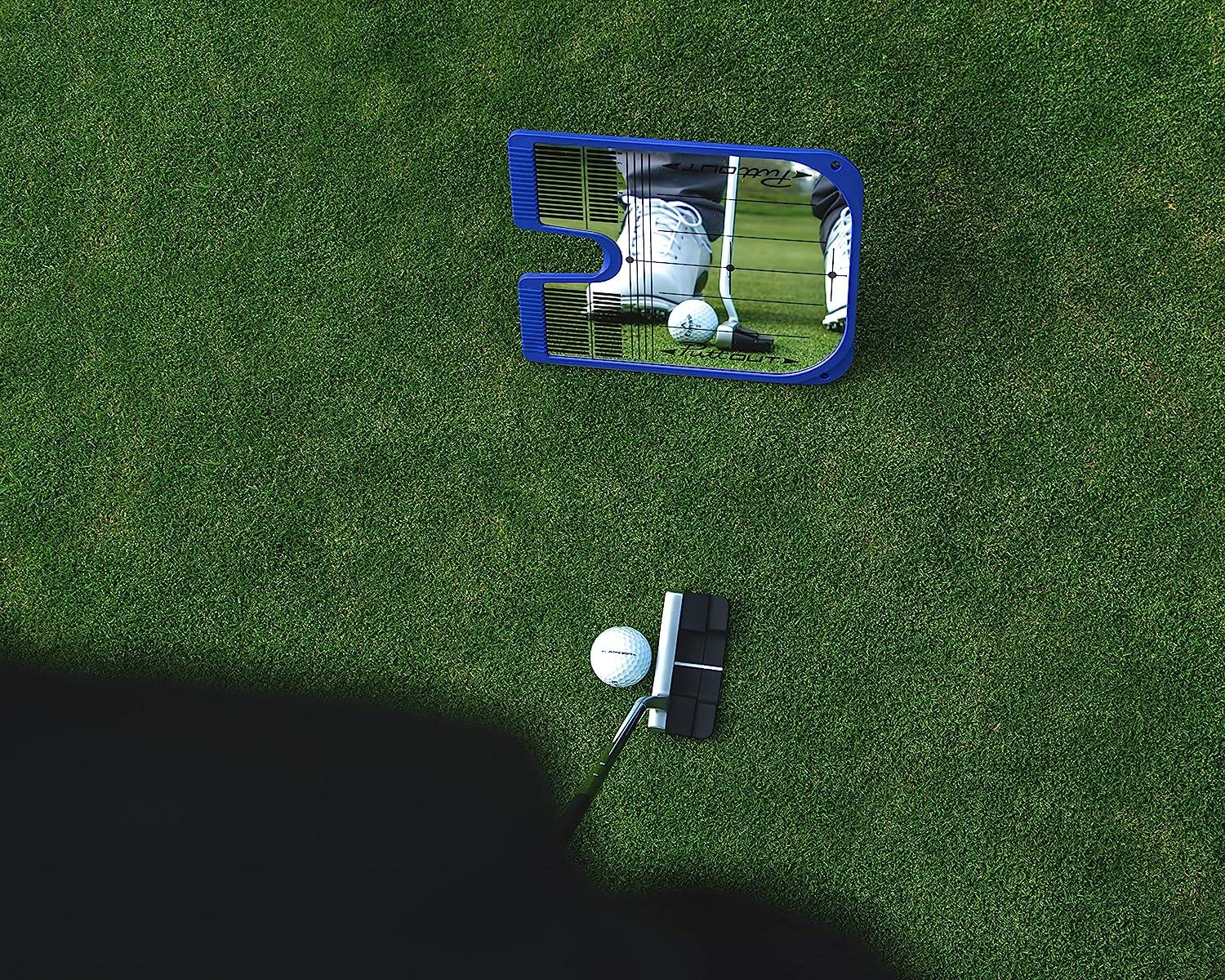 PuttOut Putting Mirror Trainer & Alignment Gate Blue - Improve Your ...