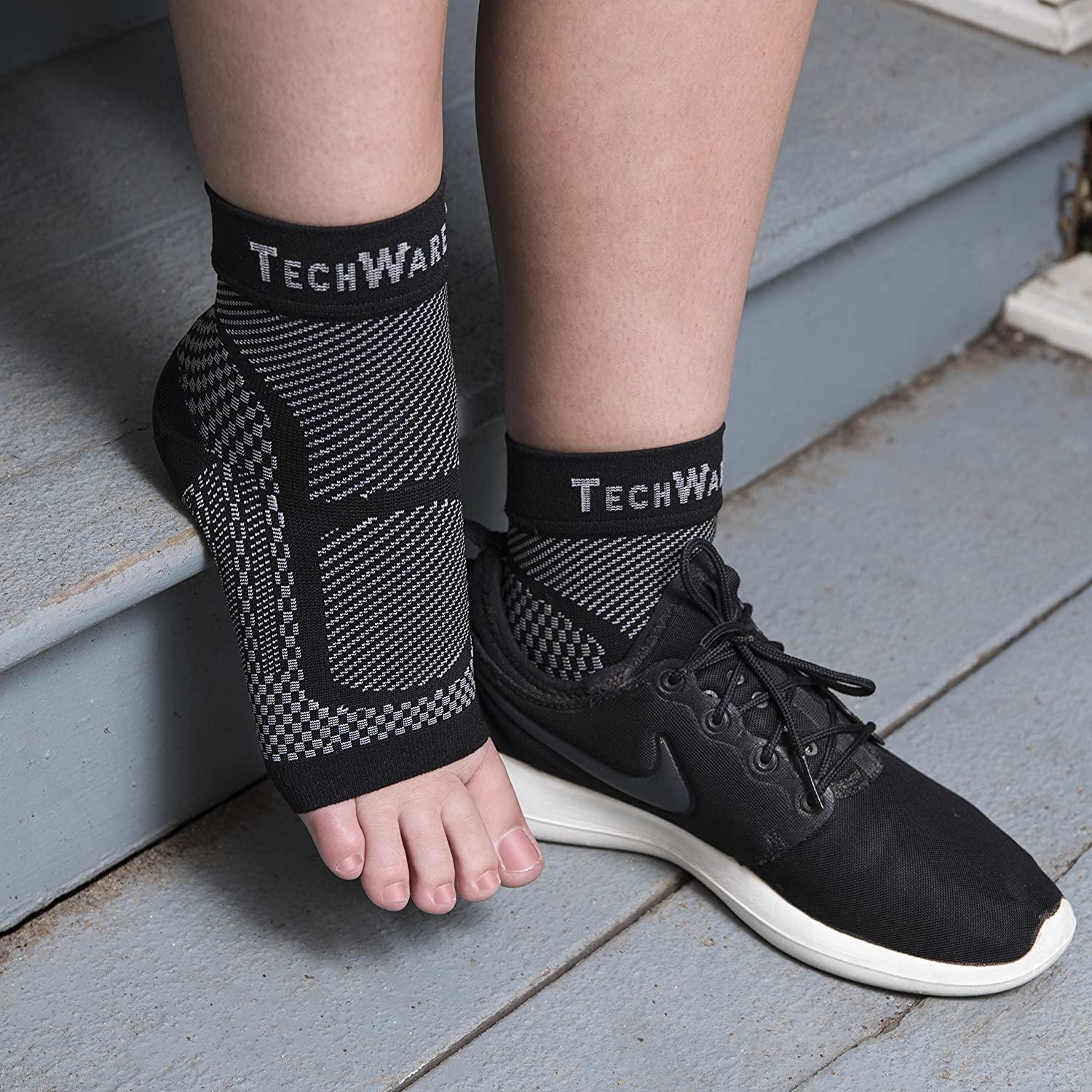 TechWare Pro Ankle Brace Compression Sleeve - Achilles Tendonitis ...