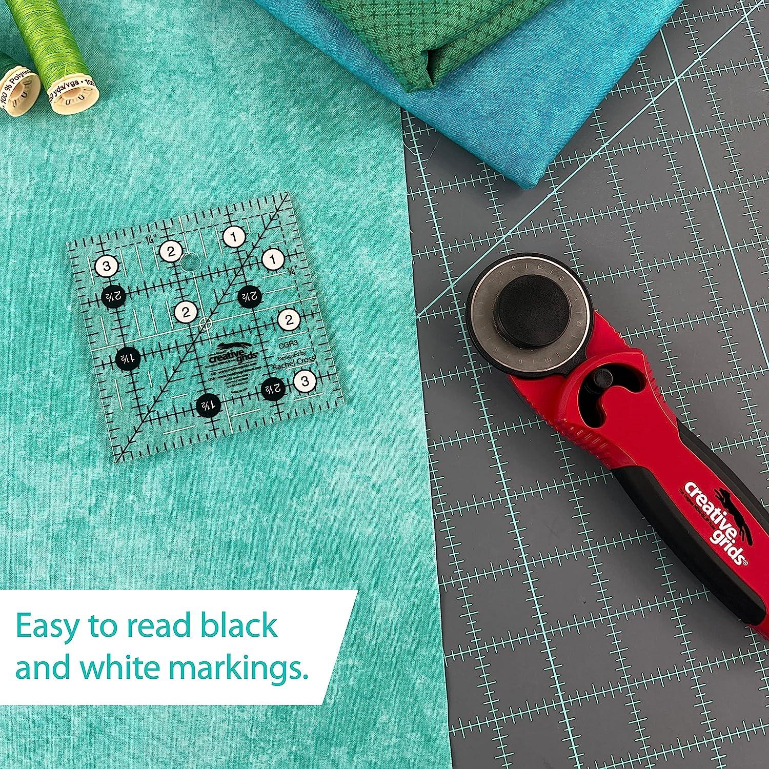 Creative Grids Quilt Ruler 3-1/2in Square - Precision Measuring Tool ...