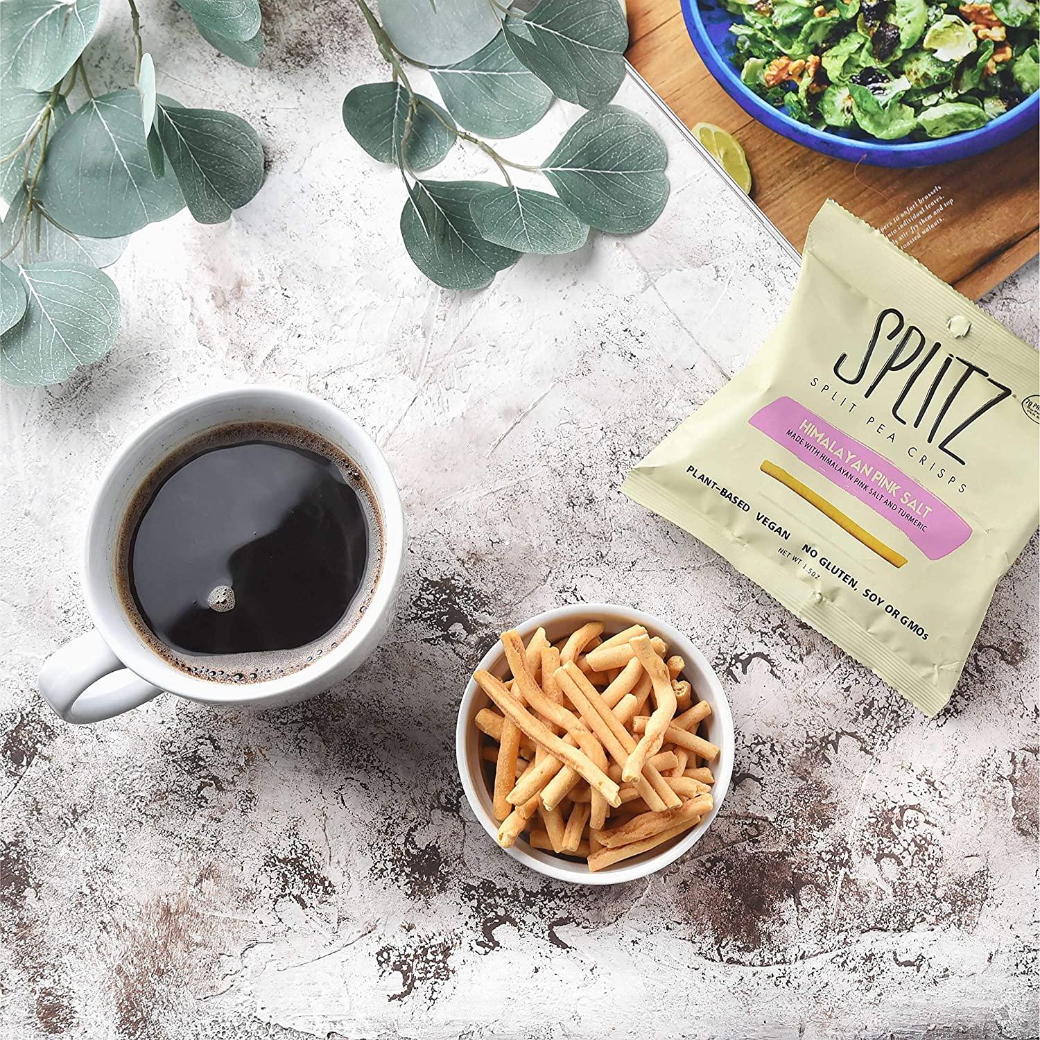 SPLITZ Split Pea Crisps - Himalayan Pink Salt (1.5oz, 16ct) | Plant ...