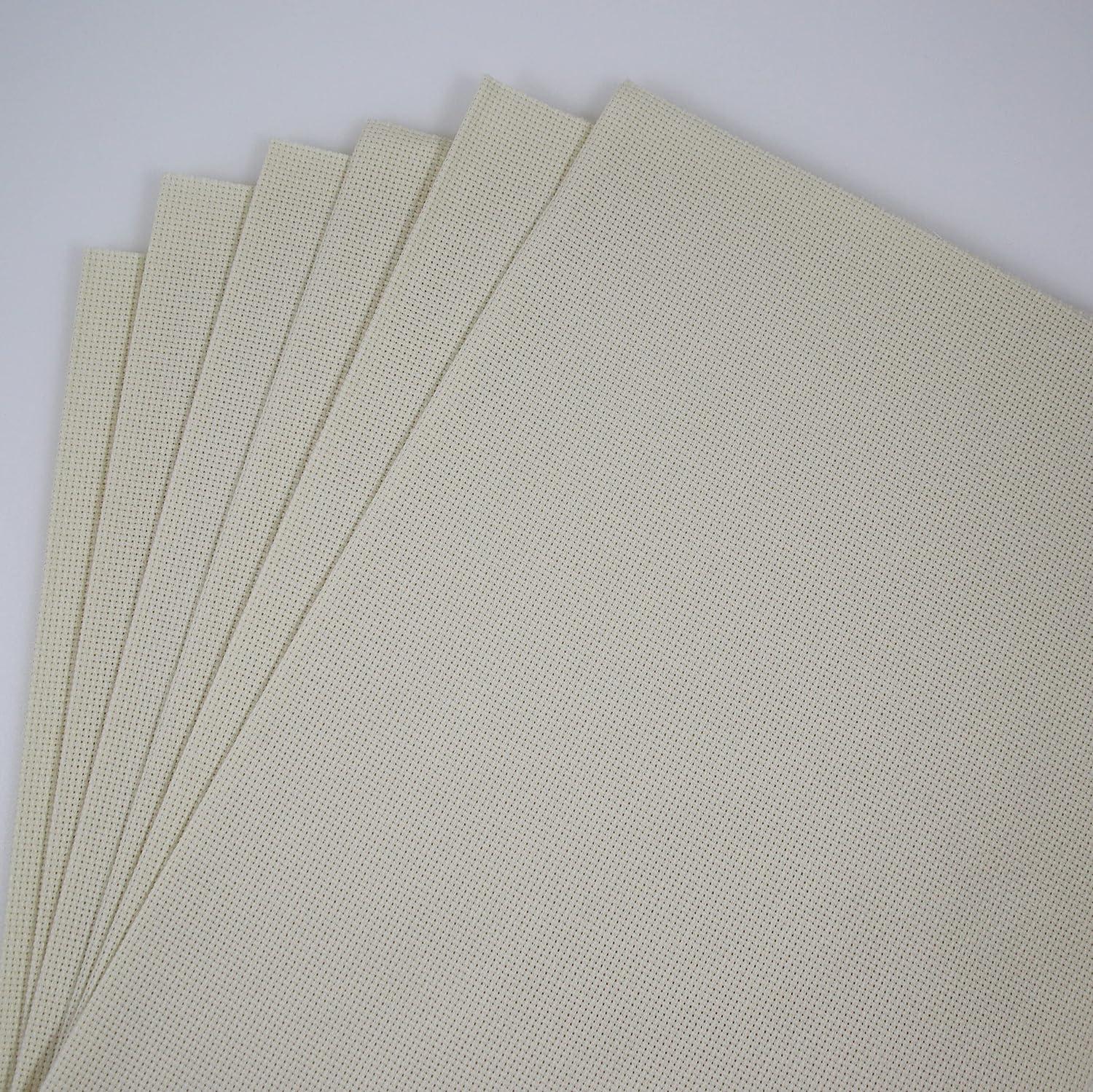 KCS 12x18 16CT Counted Cotton Aida Cloth Cross Stitch Fabric (6 pc ...