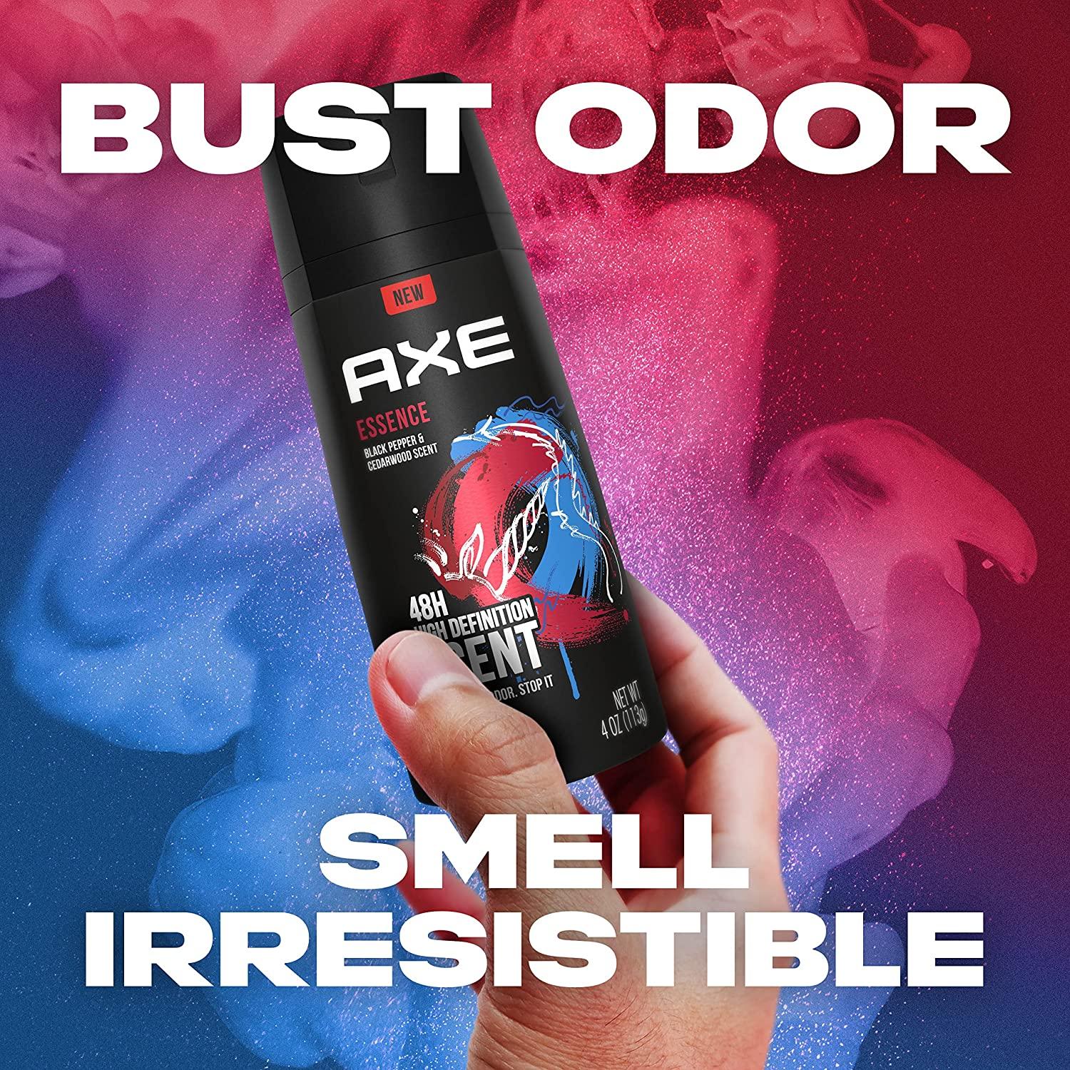 AXE Essence Black Pepper & Cedarwood Deodorant Spray, 4oz, Pack of 2 ...