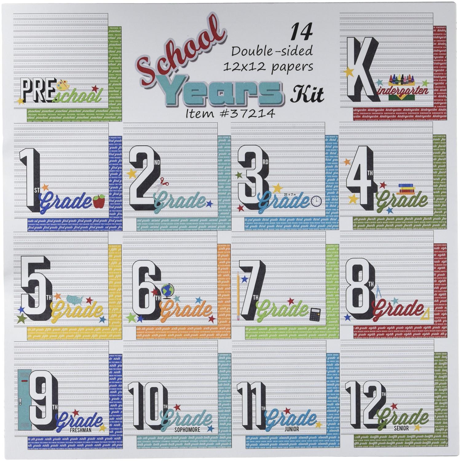 Scrapbook Customs School Years 1 Themed Paper Scrapbook Kit | Buy Now ...