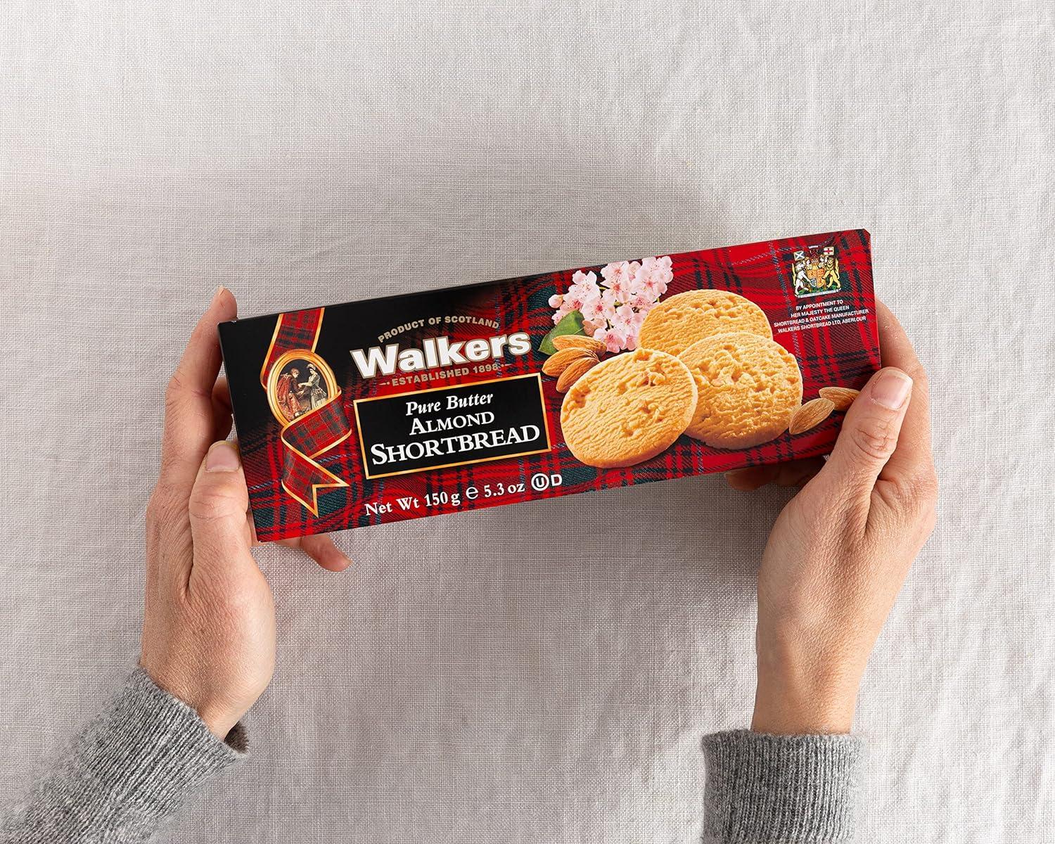 Walkers Shortbread Almond Rounds Traditional Pure Butter Scottish ...