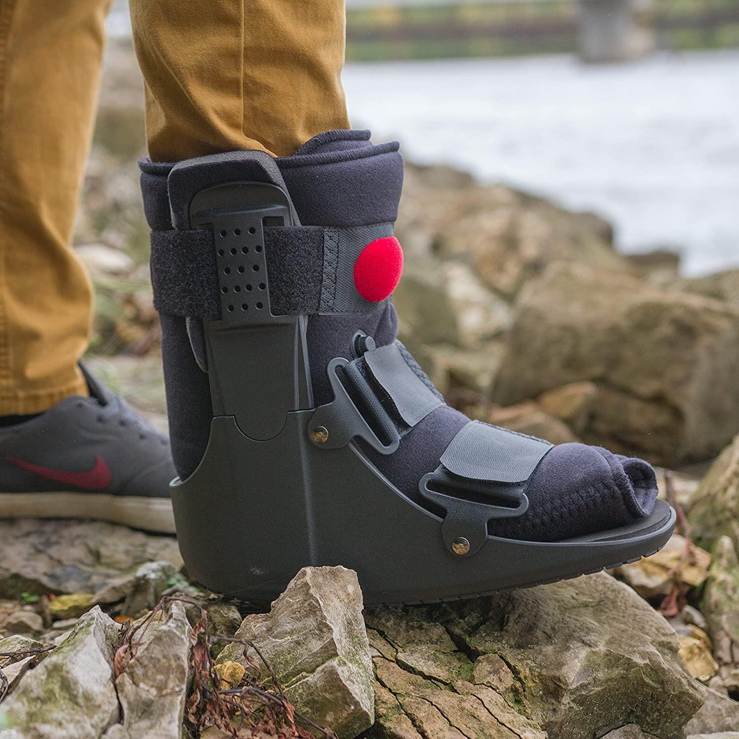 BraceAbility Short Air Ankle Walker Boot - Small | Medical-Grade ...