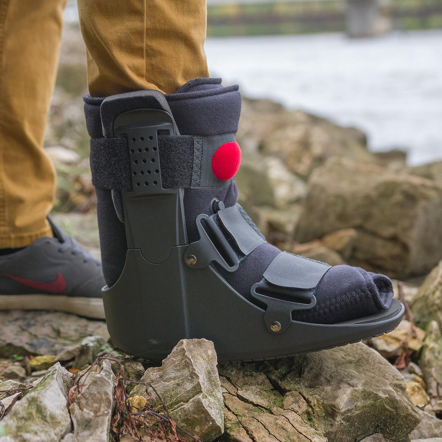 BraceAbility Short Air Ankle Walker Boot - Medium | Medical-Grade Foot ...