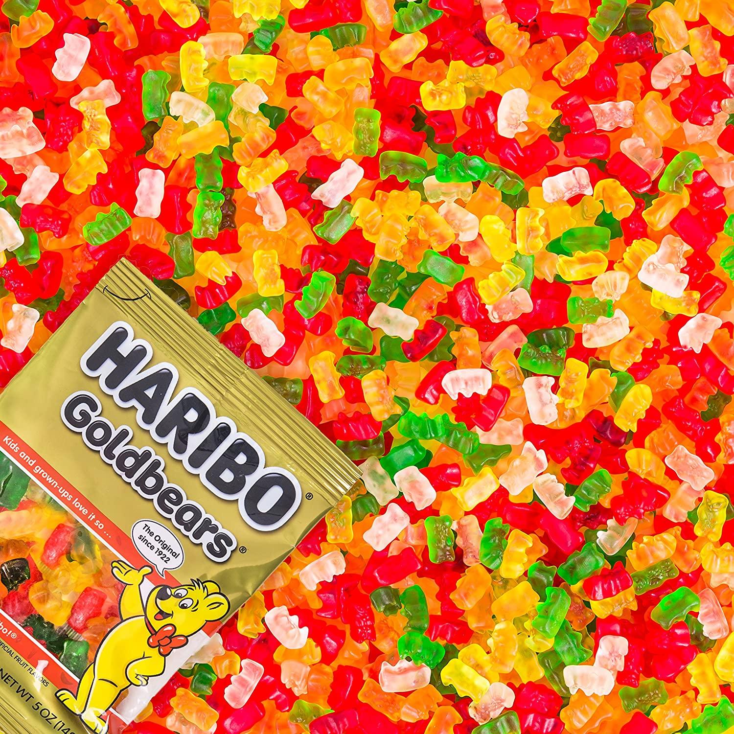 Haribo Goldbears Gummi Candy 5 oz Bags (Pack of 12) - Original Gold ...