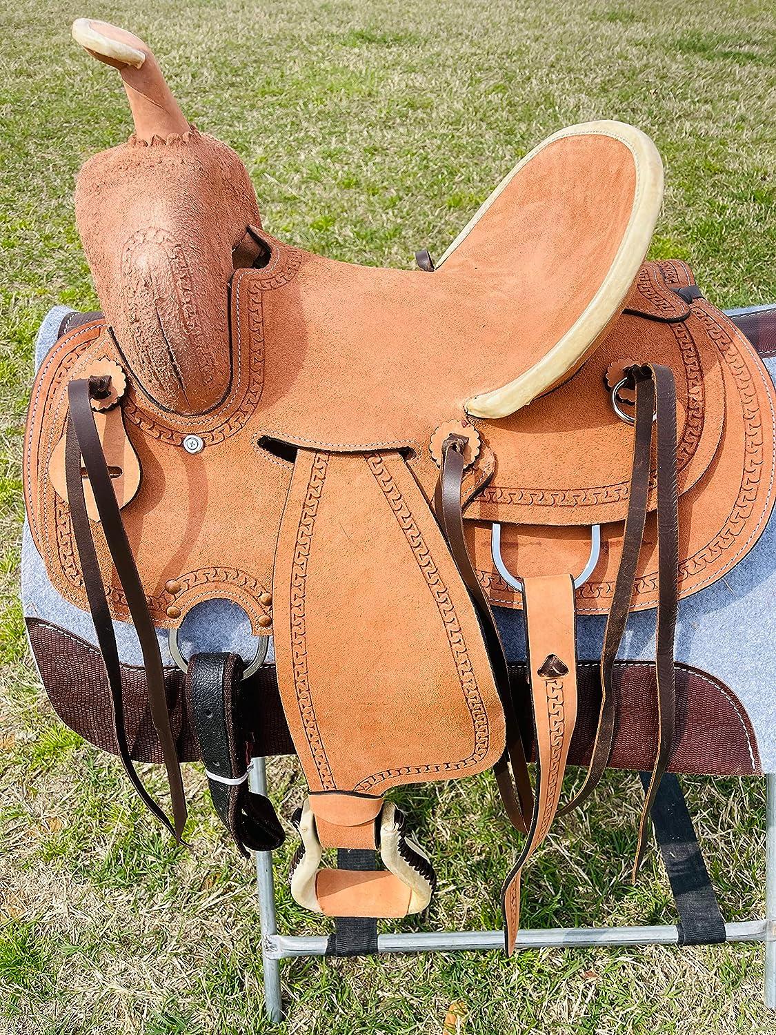 Western Kids Horse Ranch Saddle | Genuine Leather Hard Seat ...