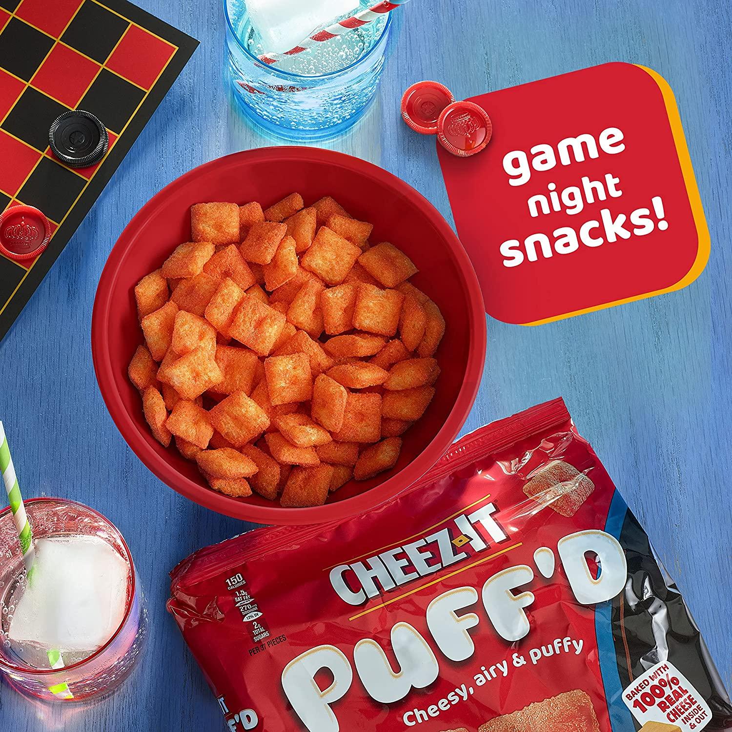 Cheez-It Puff'd Scorchin' Hot Cheddar Snack Crackers - 34oz Case (6 ...