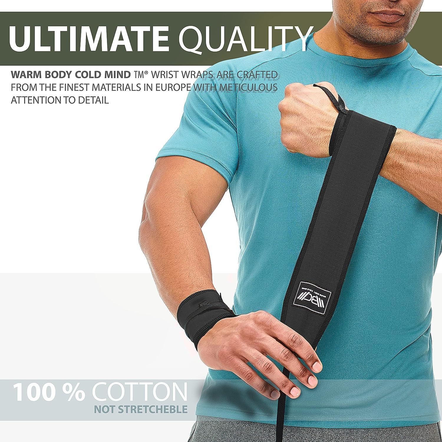 WARM BODY COLD MIND Premium Cotton Wrist Wraps for Crossfit ...