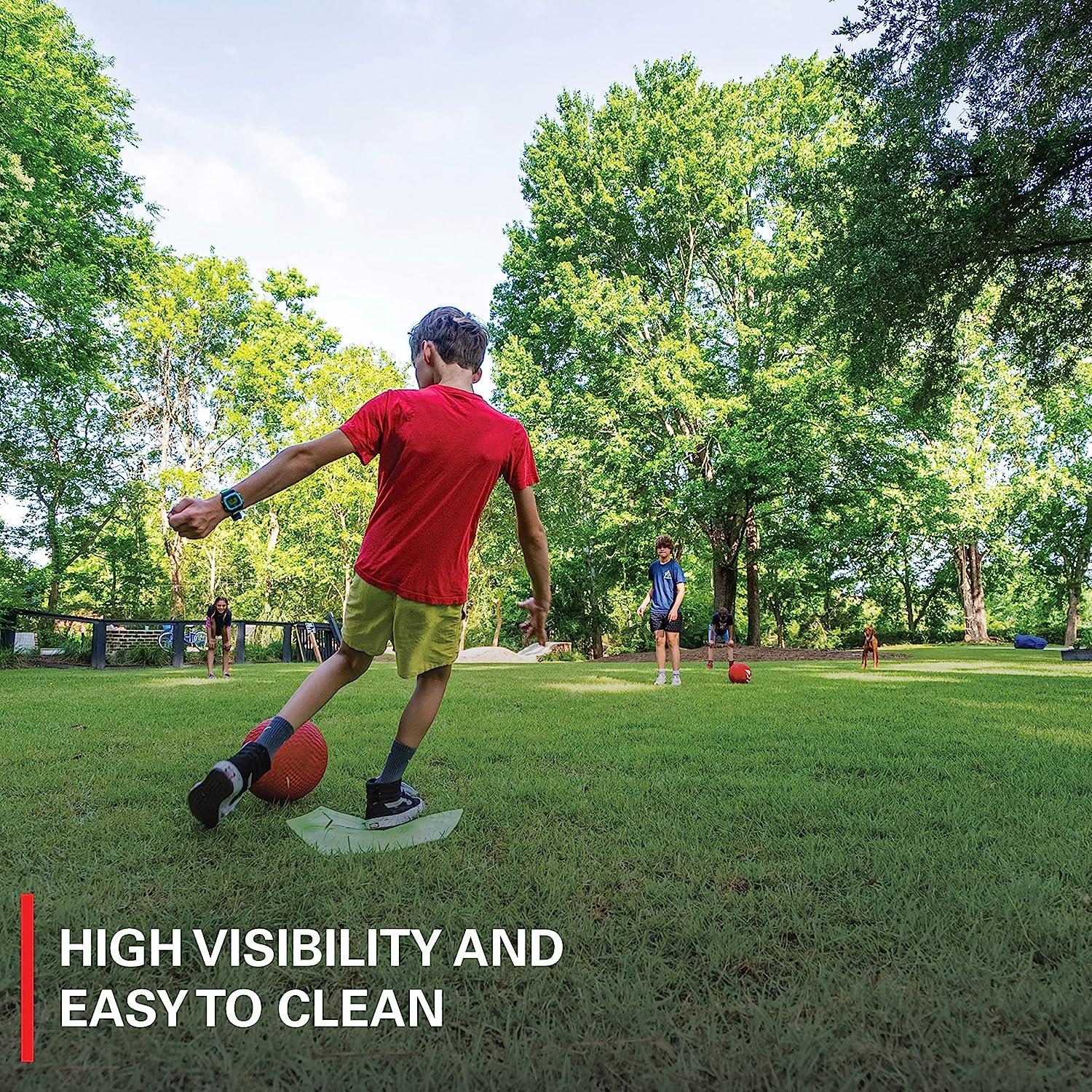 Rukket Kickball Set with Bases | Rubber Kickball & Throw Down Plates ...