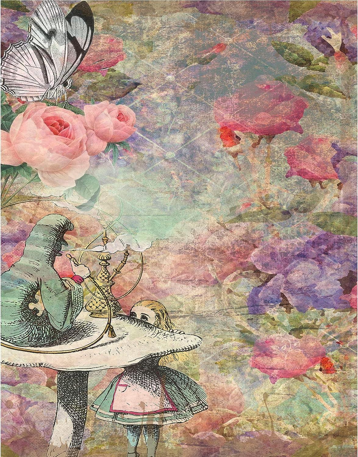 Mulberry Rice Paper 8x10.5 Inch 30gsm - Alice Theme, 6 Printed Images ...