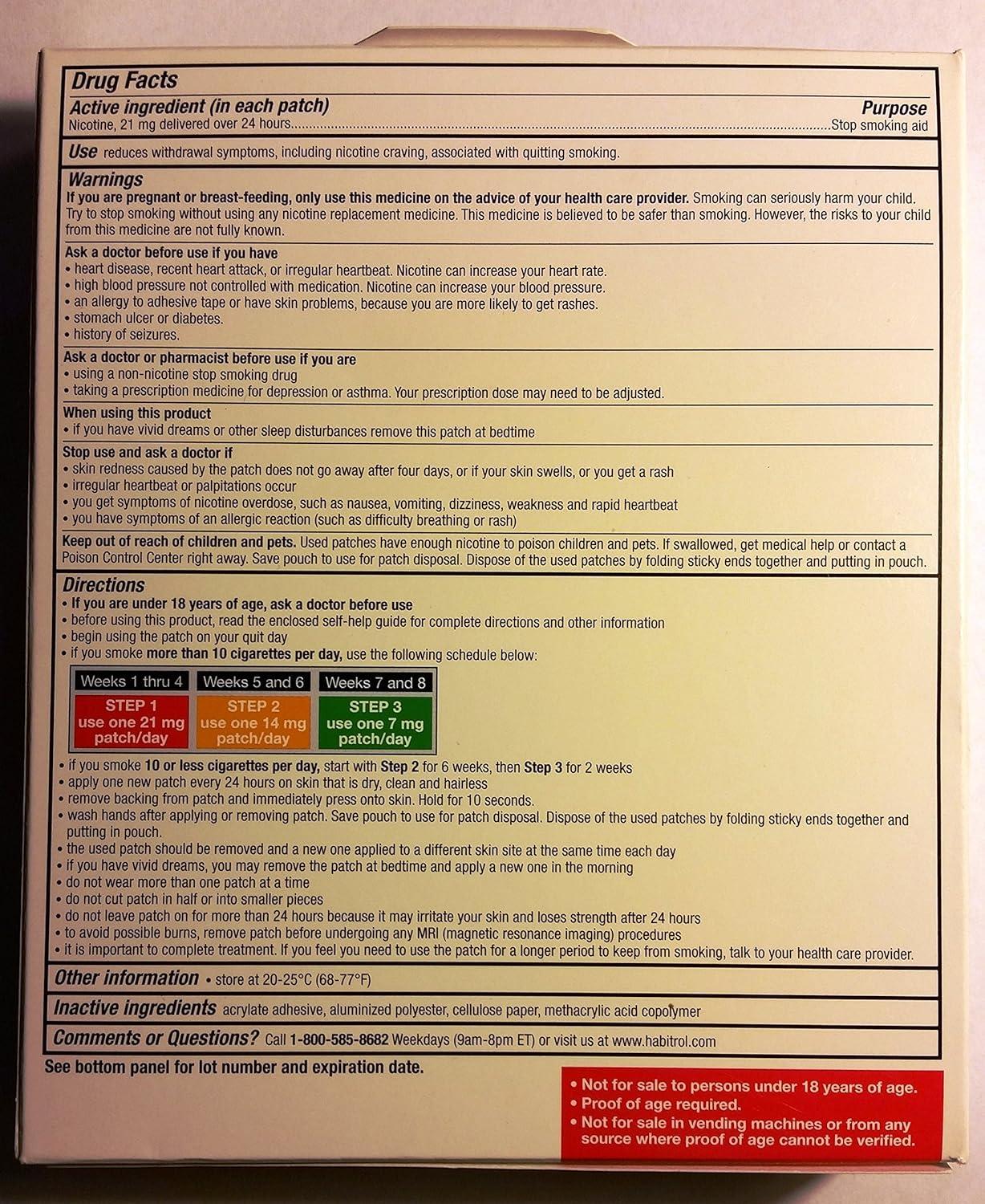 Rugby Nicotine Transdermal System Patch Step 1 - 21 mg (14 Patches ...