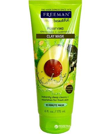 Freeman Beauty Purifying Clay Mask - Avocado & Oatmeal 6 fl oz ...