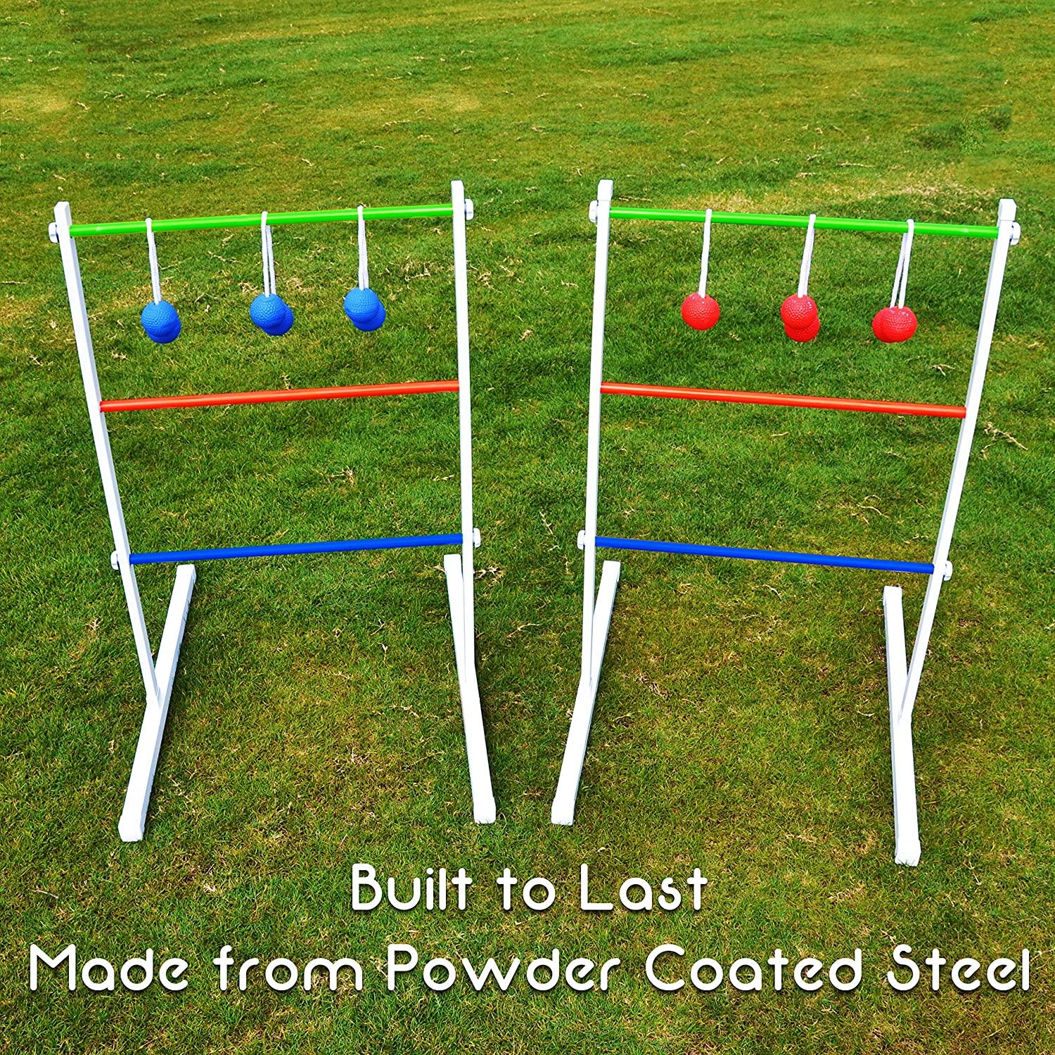 GoSports Premium Metal Ladder Toss Game Set, White