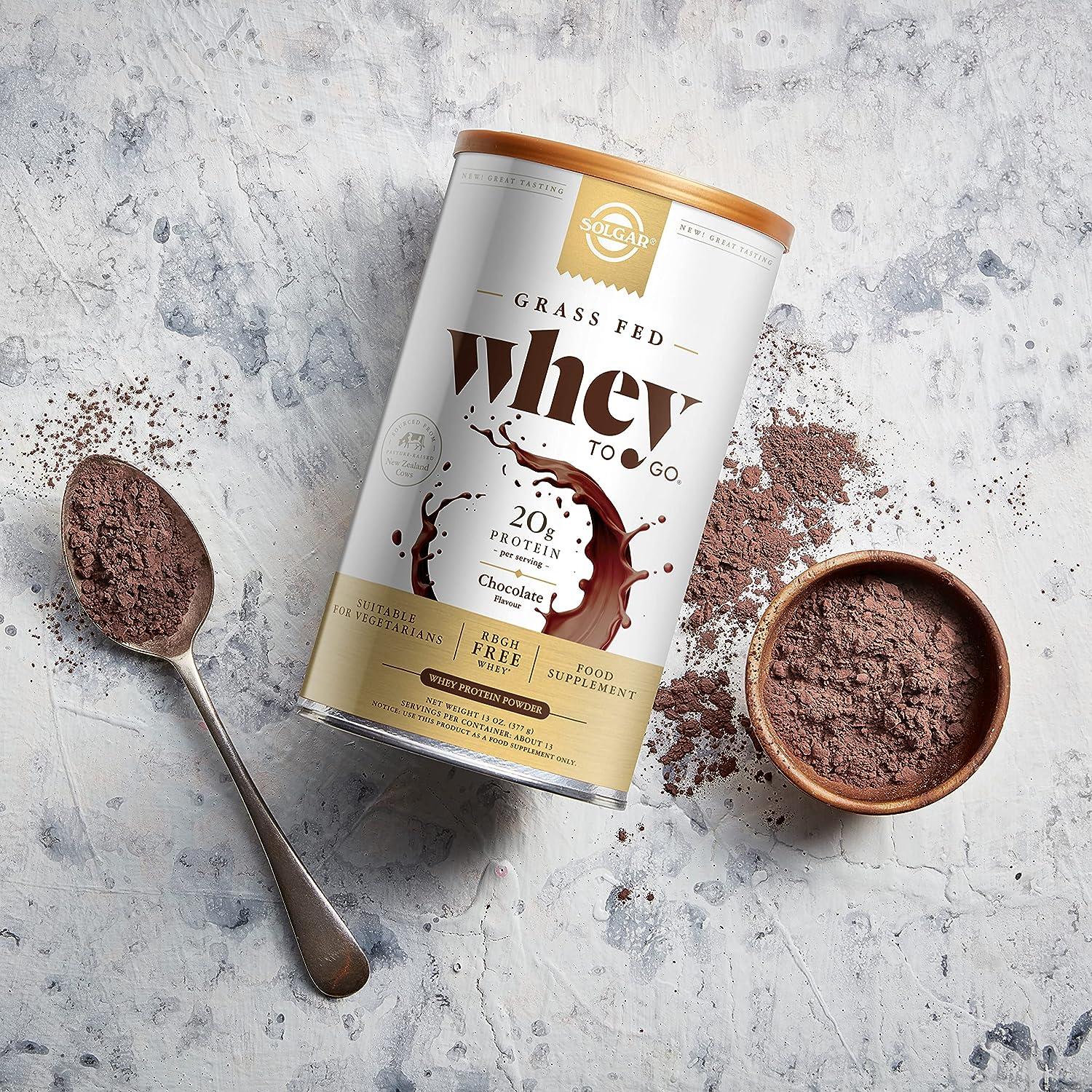 Solgar Grass Fed Whey Protein Powder - Chocolate - 13 Oz | High-Quality ...