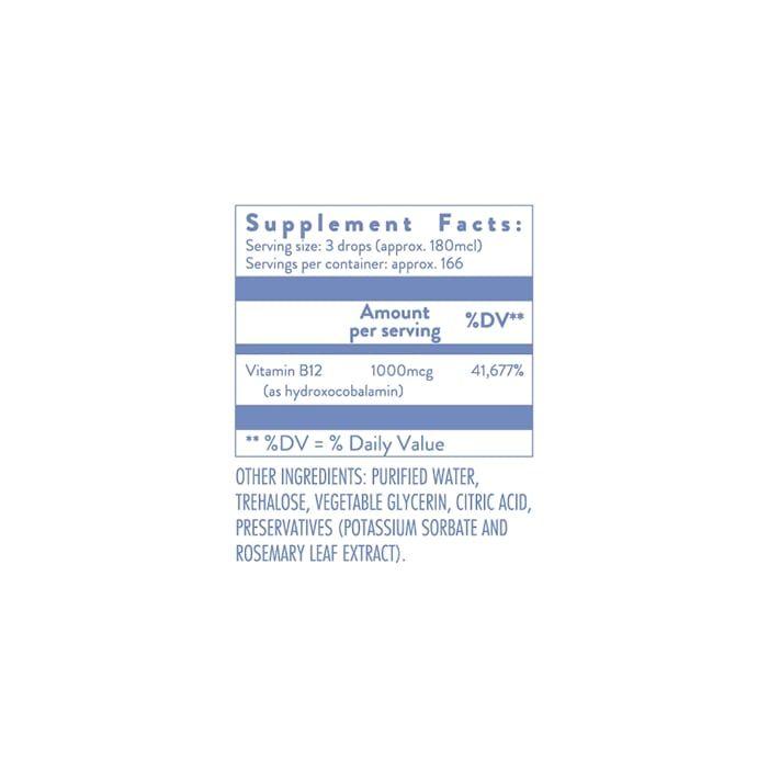 Hydroxy B12 Liquid Vitamin Mega Drops - Boost Focus & Energy - Maximum ...