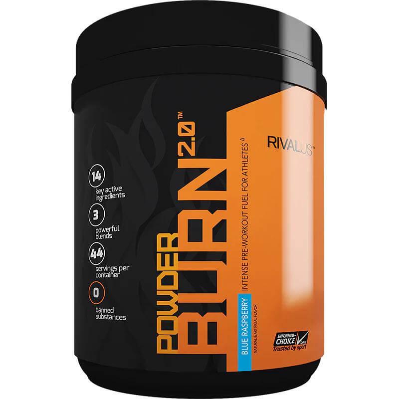 Rivalus Powder Burn 2.0 44 Servings - Blue Raspberry | Buy Now with ...