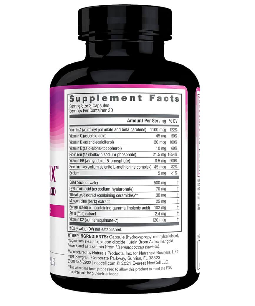 NeoCell Glow Matrix Collagen Capsules - Enhance Skin Hydration ...