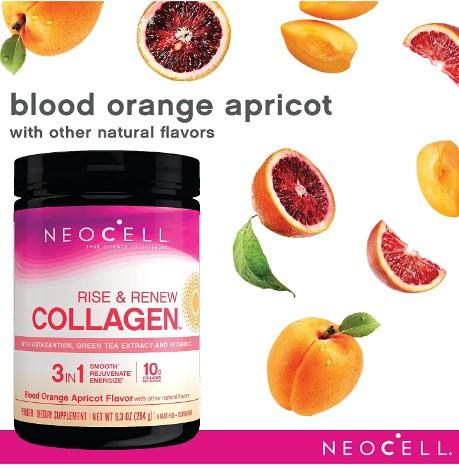 Neocell Rise and Renew Collagen Powder - Blood Orange Apricot 9 oz ...