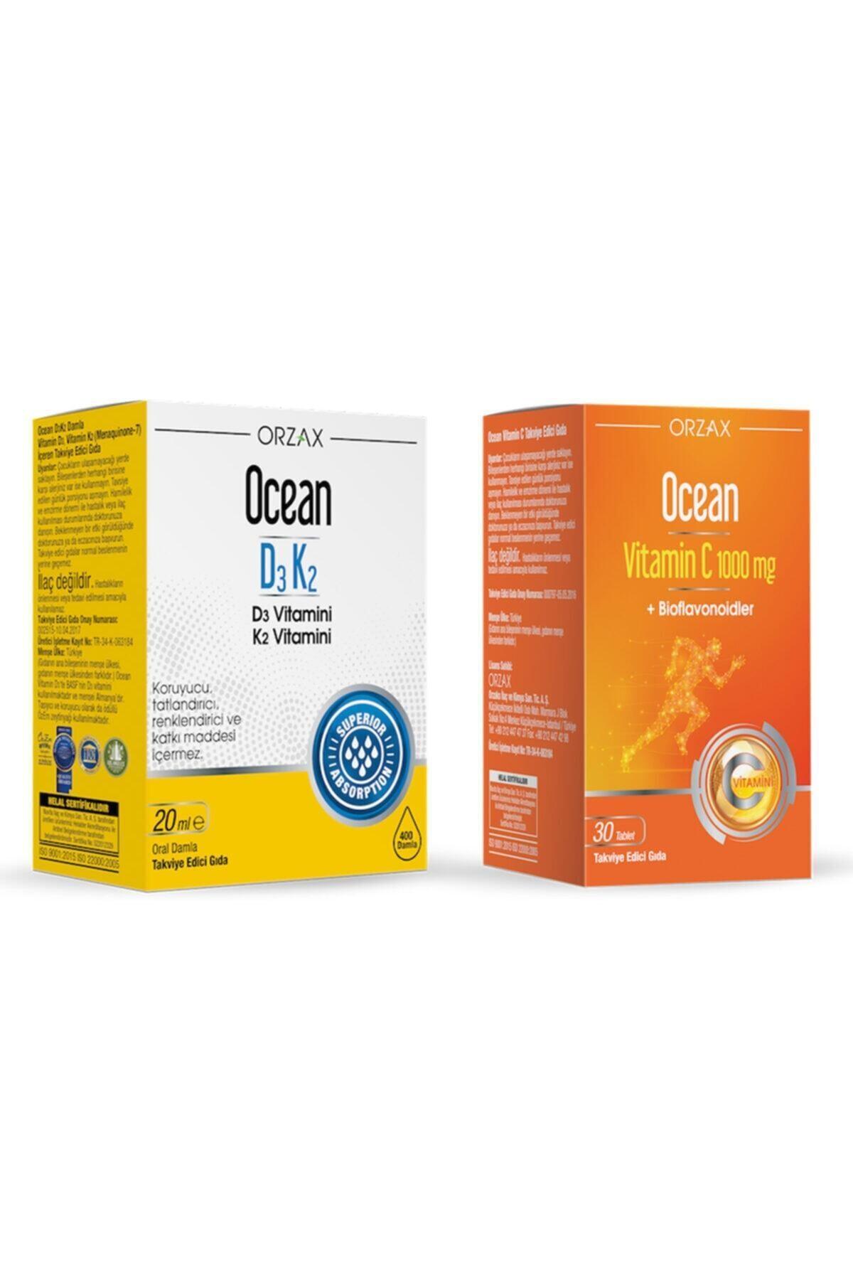 Ocean Ocean D3 K2 Drop 20 Ml + Ocean Vitamin C 1000 Mg 30 Tablets | Buy ...
