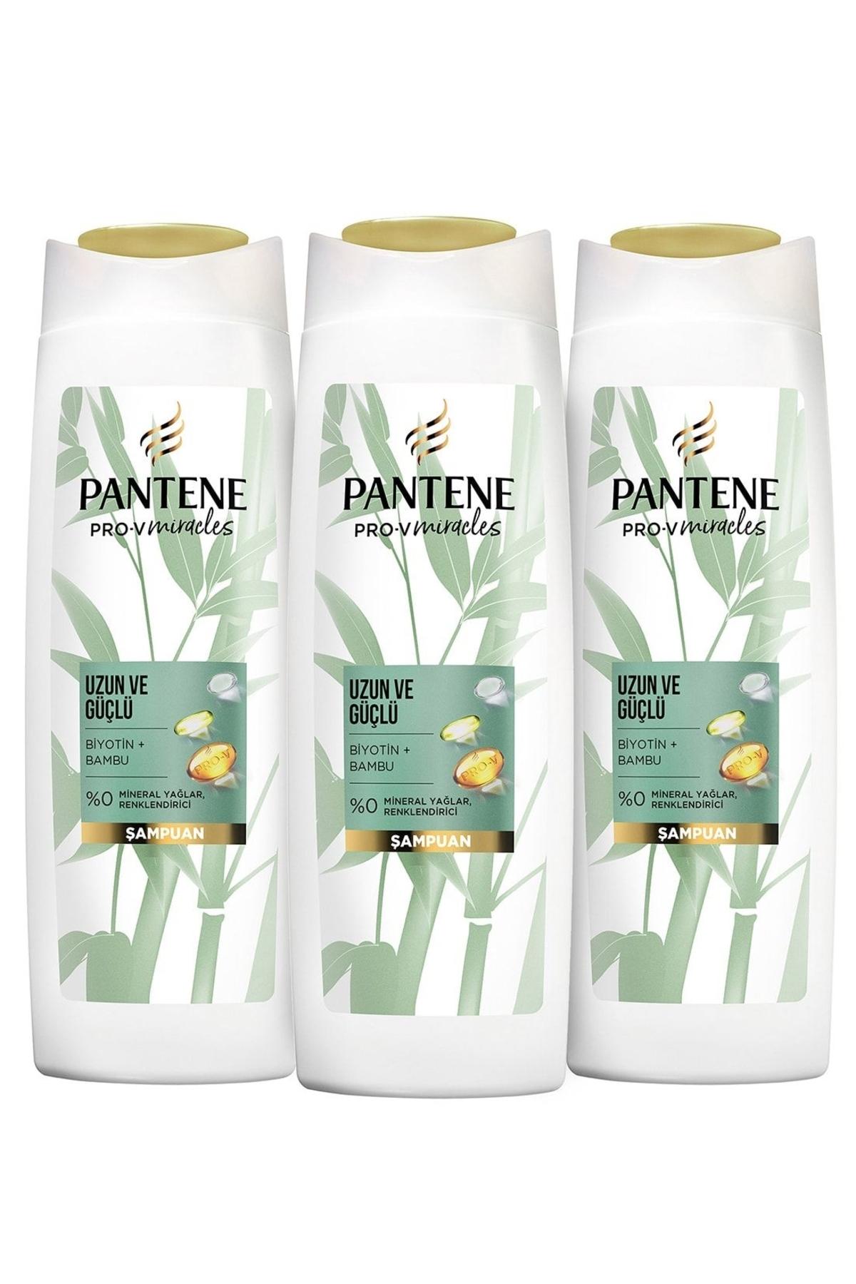 Pantene Long and Strong Hair Bamboo Biotin Shampoo 350 Ml X 3 Pieces ...