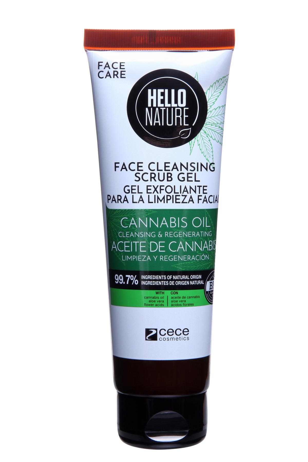 HELLO NATURE Hemp Oil Facial Cleansing & Renewing Peeling Gel 125 ml ...