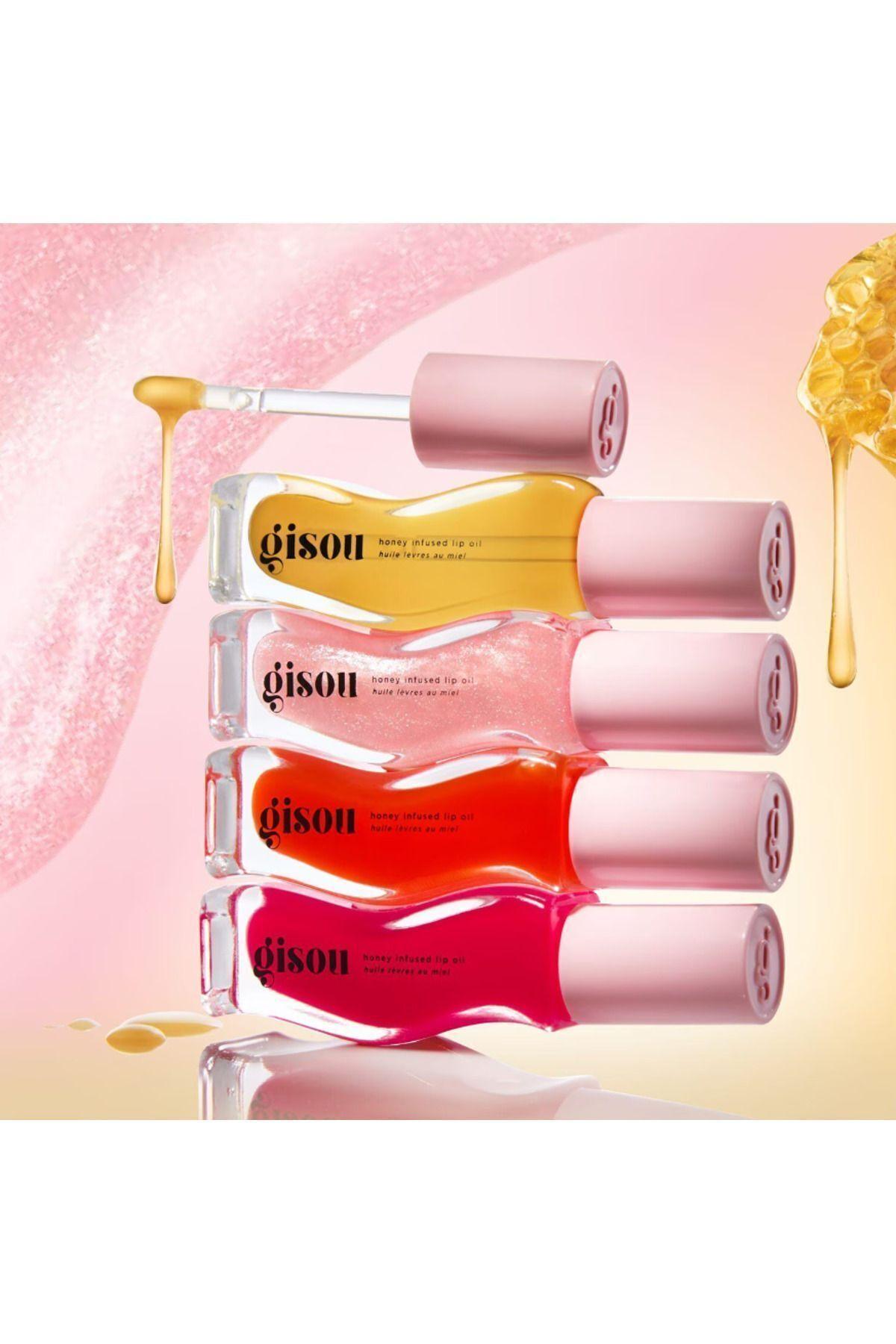 gisou A glossy shine and a non-sticky finish Honey Infused Lip Oil ...