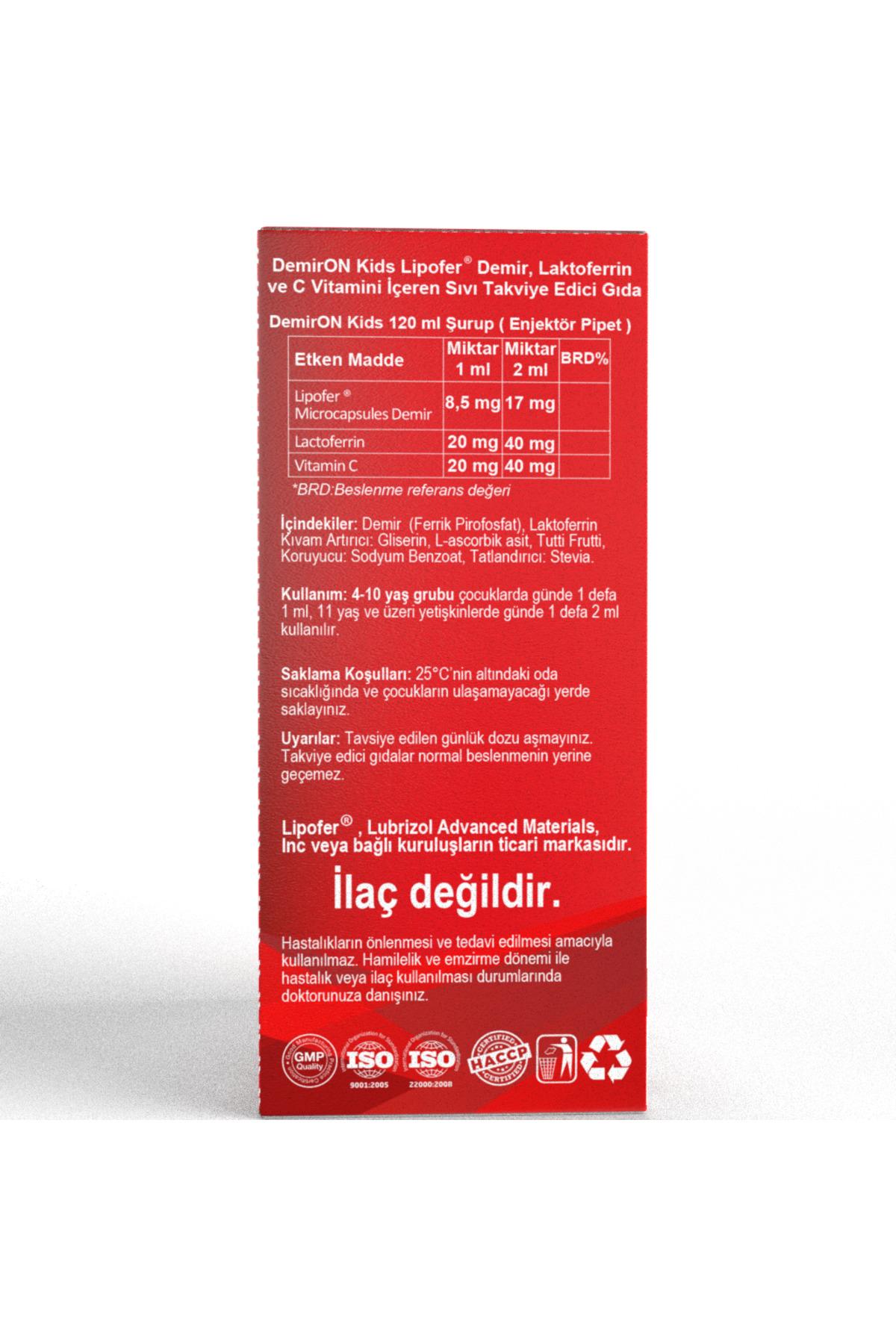 DEMIRON PLUS Demiron Kids Syrup 120 ml Lipofer Iron Lactoferrin and ...