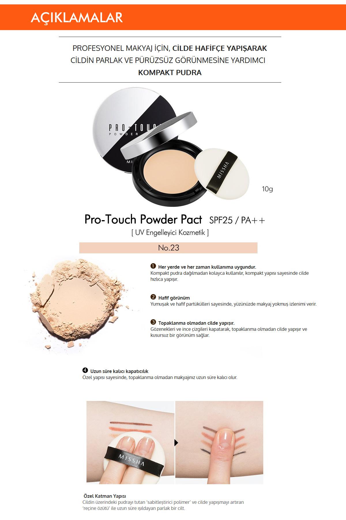 Missha Pro-Touch Powder Pact SPF25/PA++ (No.23) Compact Powder That ...