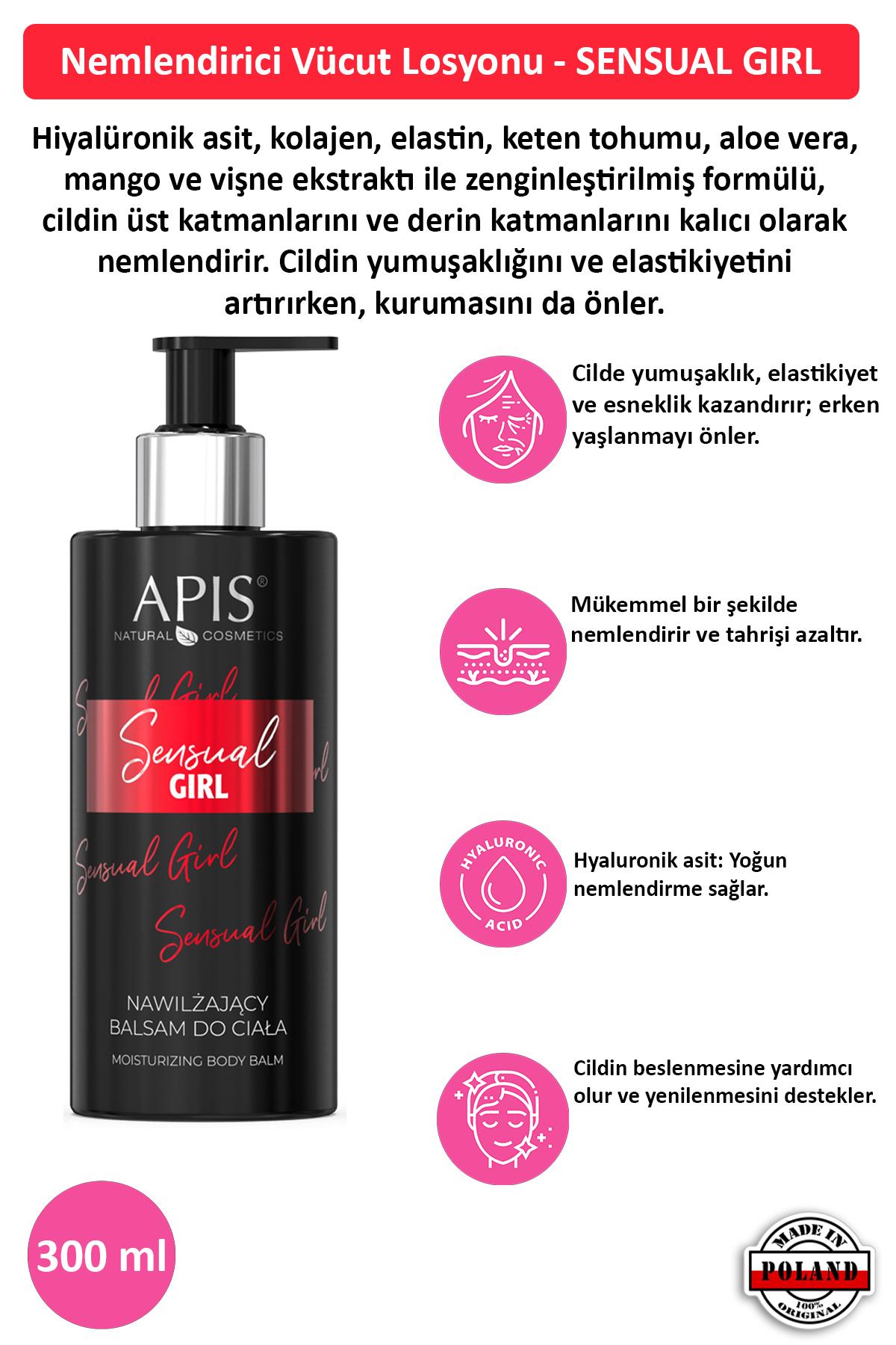 Apis Natural Cosmetics Moisturizing Body Lotion - SENSUAL GIRL - 300 Ml ...