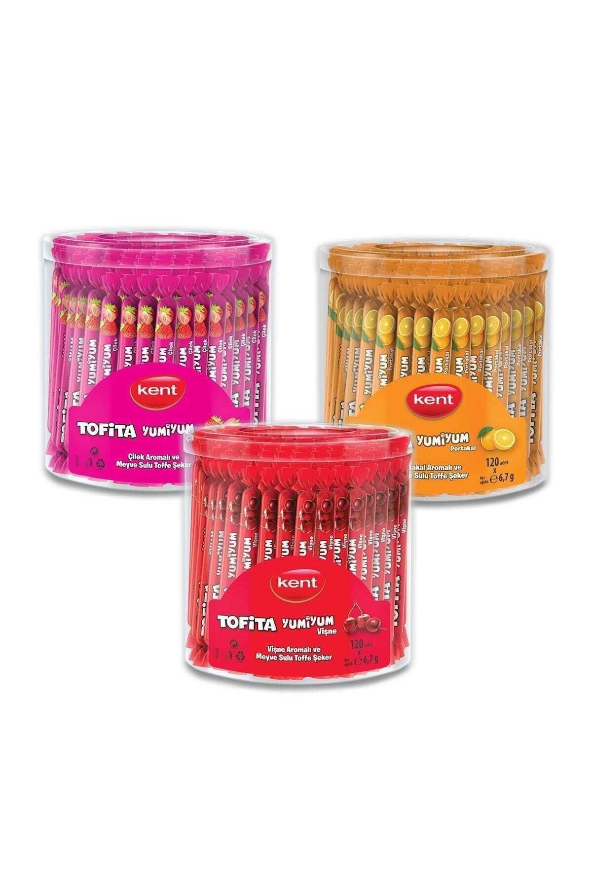 Kent Tofita Yumiyum 3 Pack Cherry Strawberry Orange - 360 Pieces | Buy ...