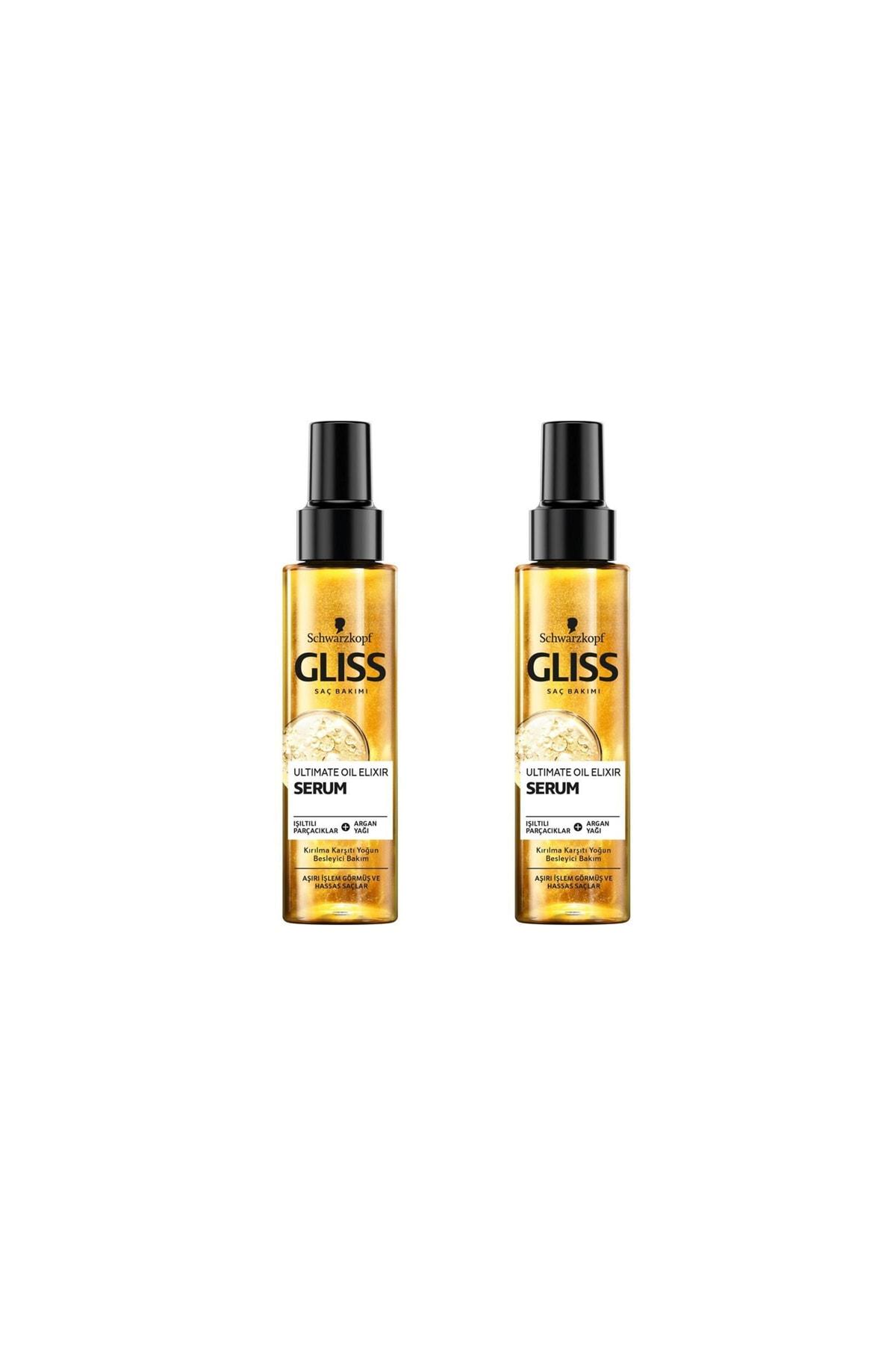 Gliss Schwarzkopf Ultimate Oil Elixir Nourishing Care Serum 100 ml X 2 ...