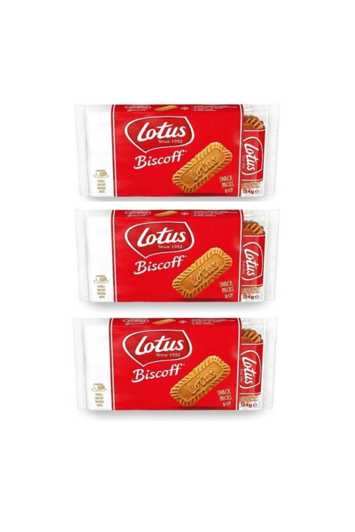 Lotus Biscoff Snack Caramelized Biscuit 124 gr X 3 Pieces | Buy Now ...
