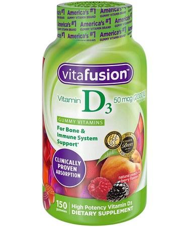 Vitafusion Vitamin D3 Gummy Vitamins 2000 IU | 150 Count | Immune ...