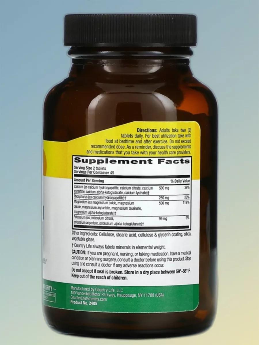 Country Life Calcium magnesium and potassium 90 tablets | Buy Now with ...