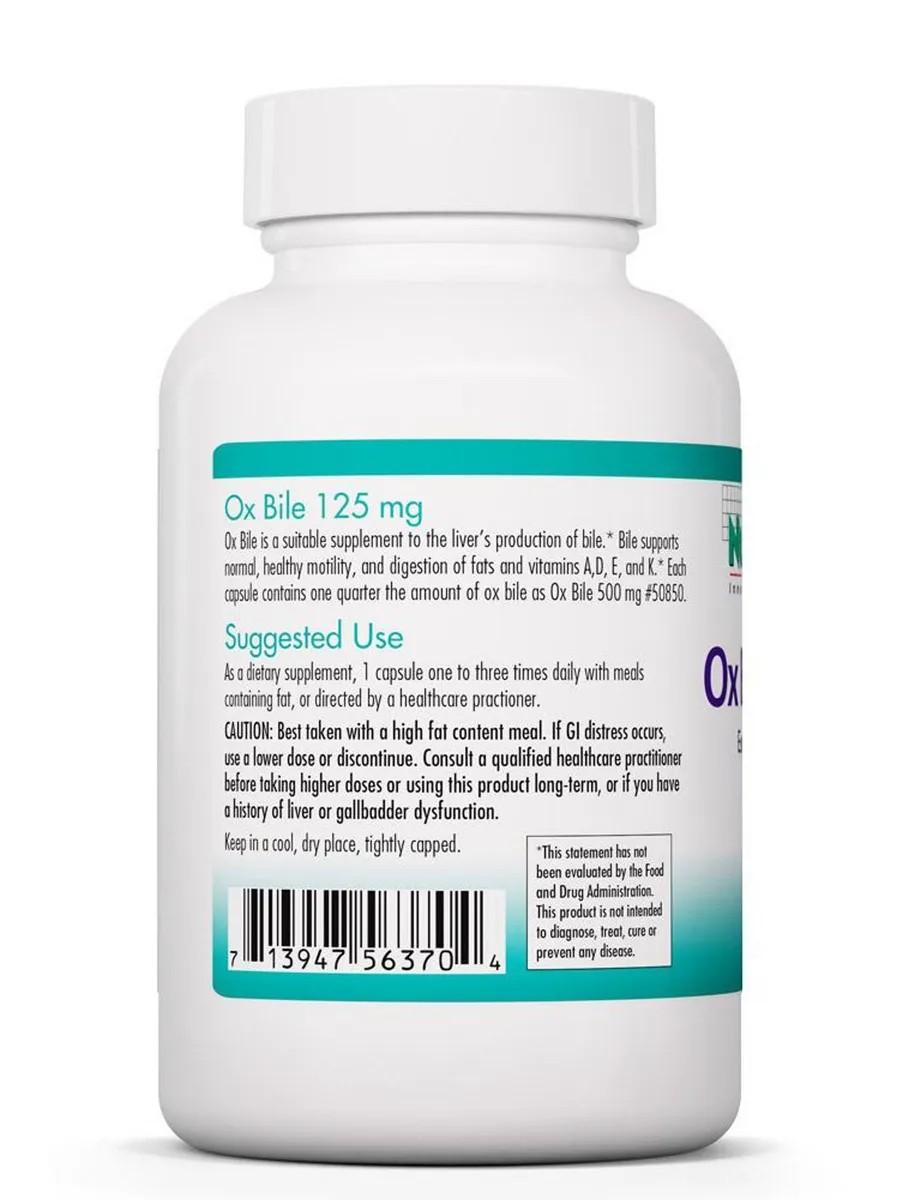 Nutricology Bull bile Ox Bile 125 mg 180 capsules | Buy Now with ...