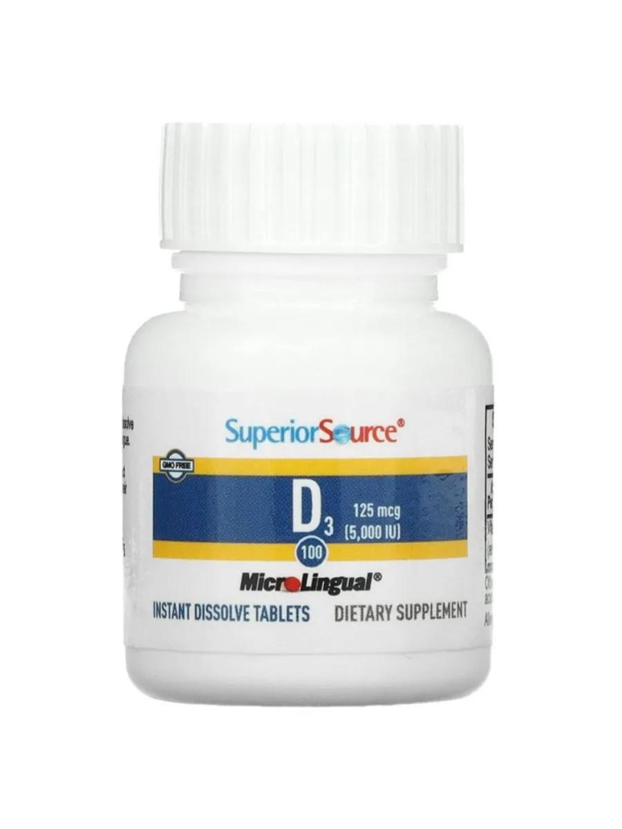 Superior Source 100% iherb vitamin D3 micro -olingvalal 5000 IU 100 pcs ...