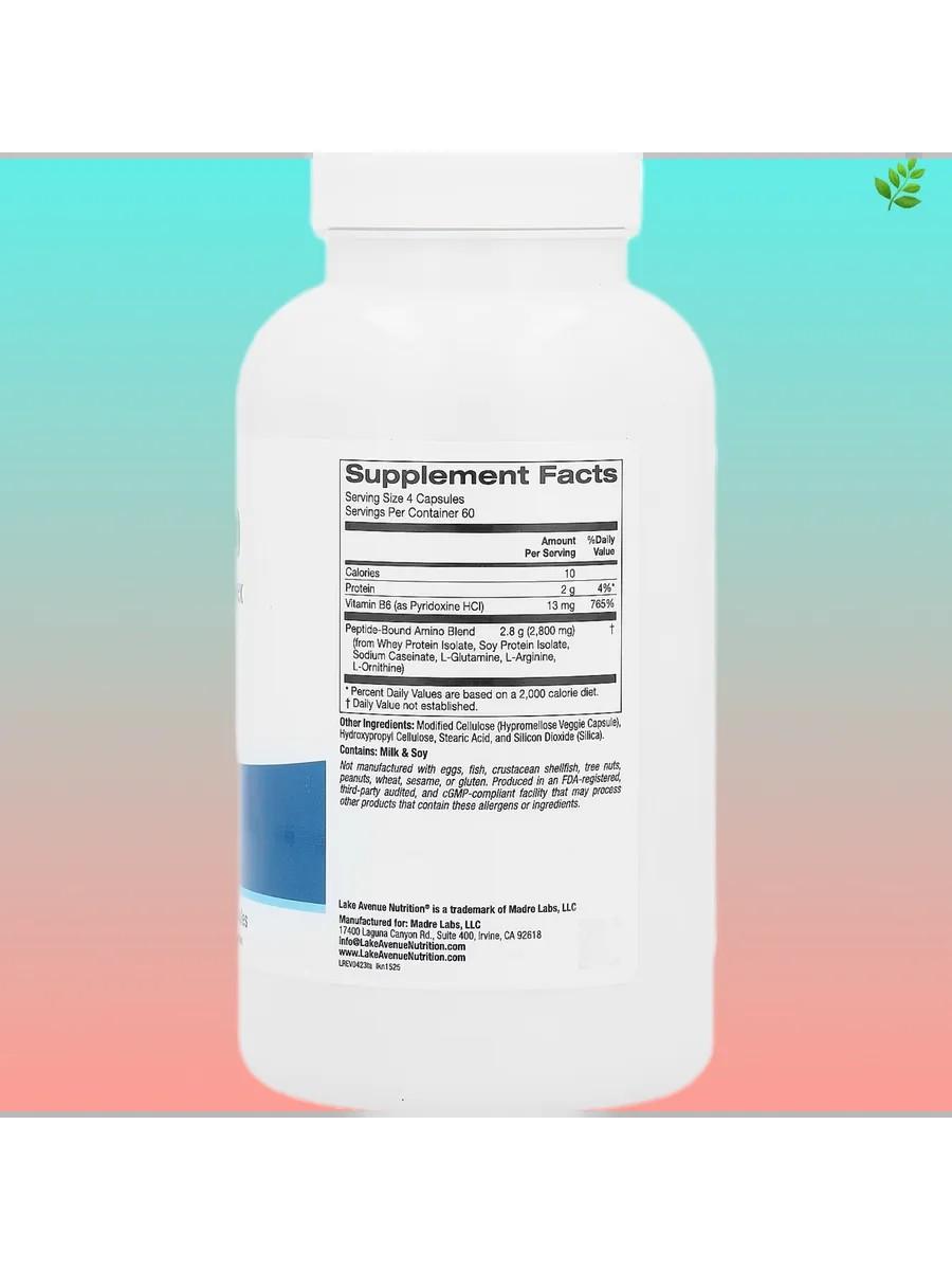 Lake Avenue Nutrition Amino acids 240 plant capsules | Buy Now with ...