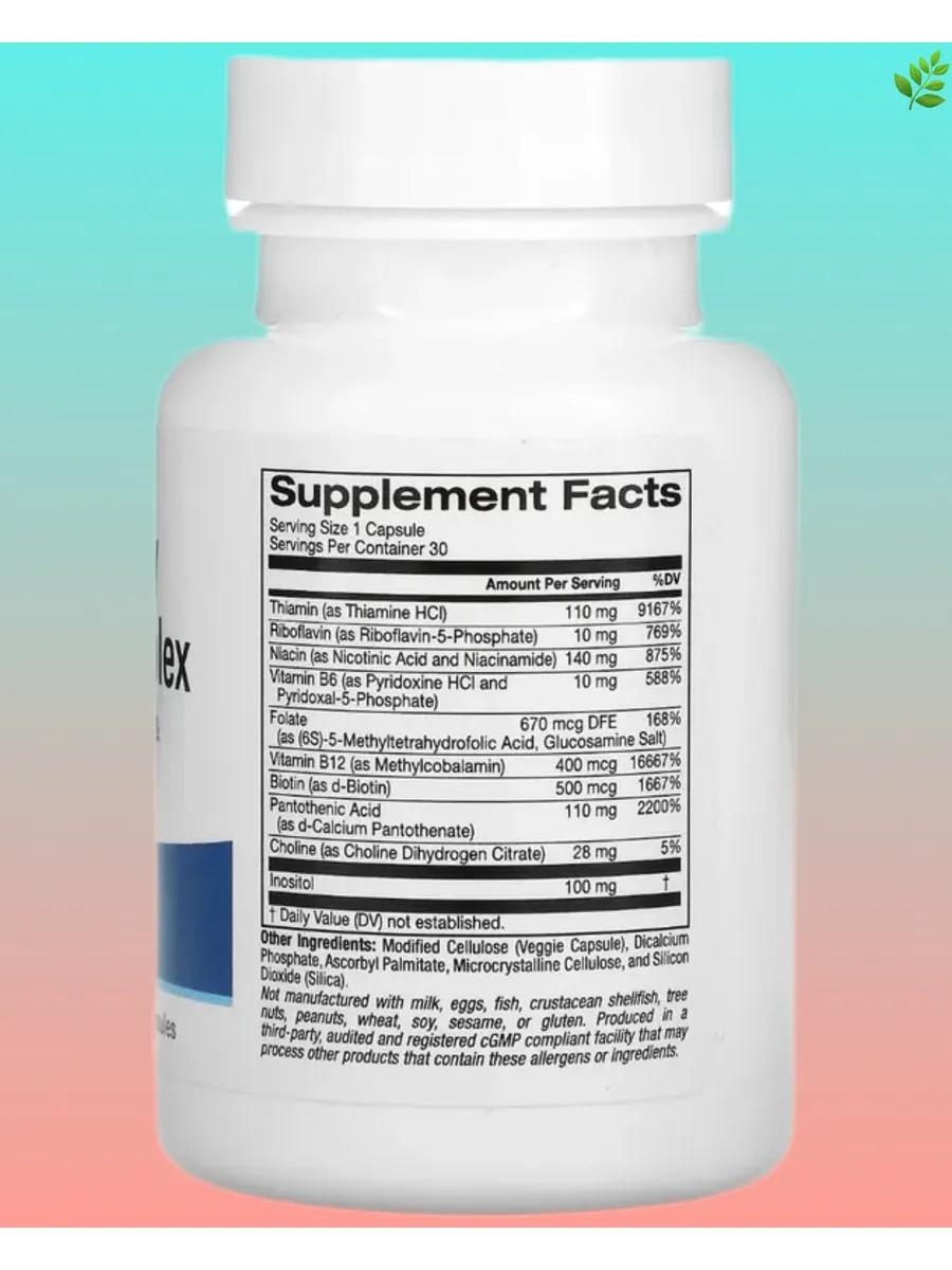 Lake Avenue Nutrition Complex of B vitamins 30 capsules | Buy Now with ...