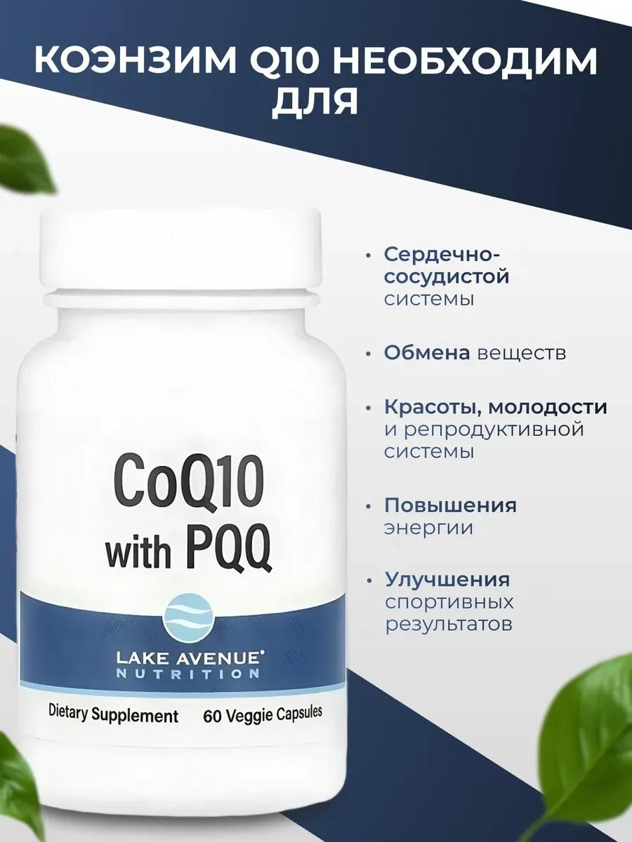 Lake Avenue Nutrition Coenzyme Q10 USP + PQQ class 100 mg 60 capsules ...
