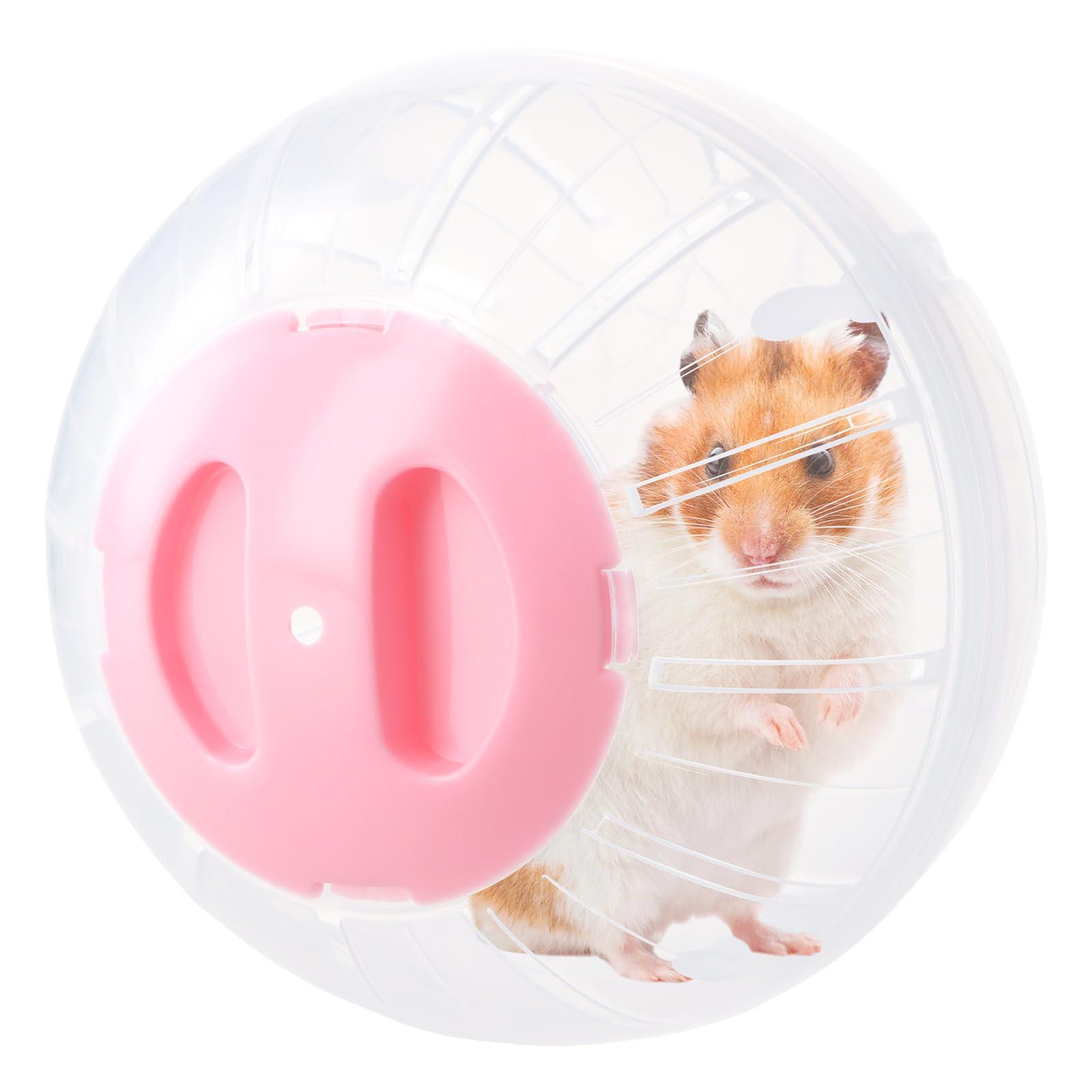 16cm Hamster Wheel 16cm Transparent Hamster Run Ball - Pink Plastic ...