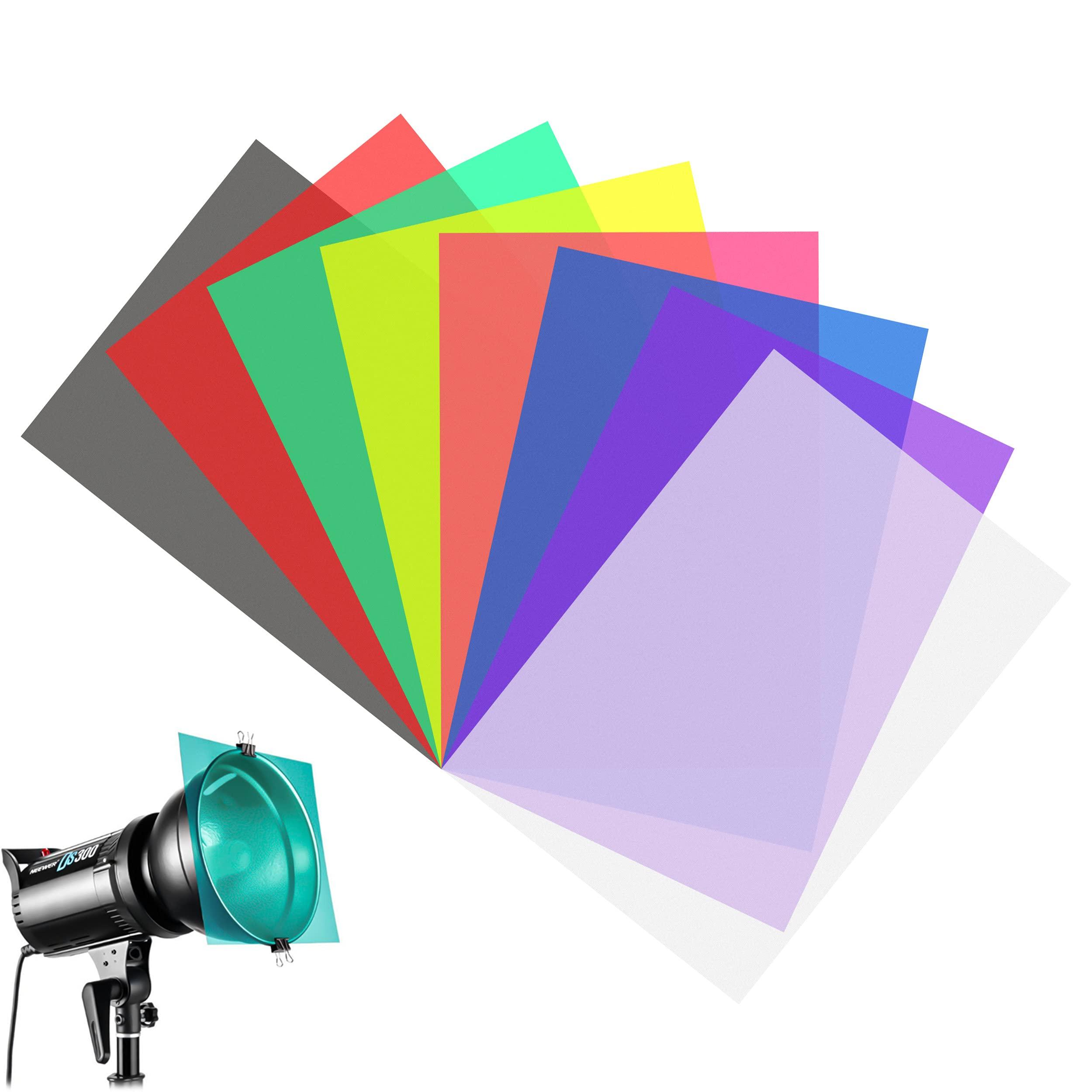 8pcs Color Correction Gel Light Filters for Photography Studio ...