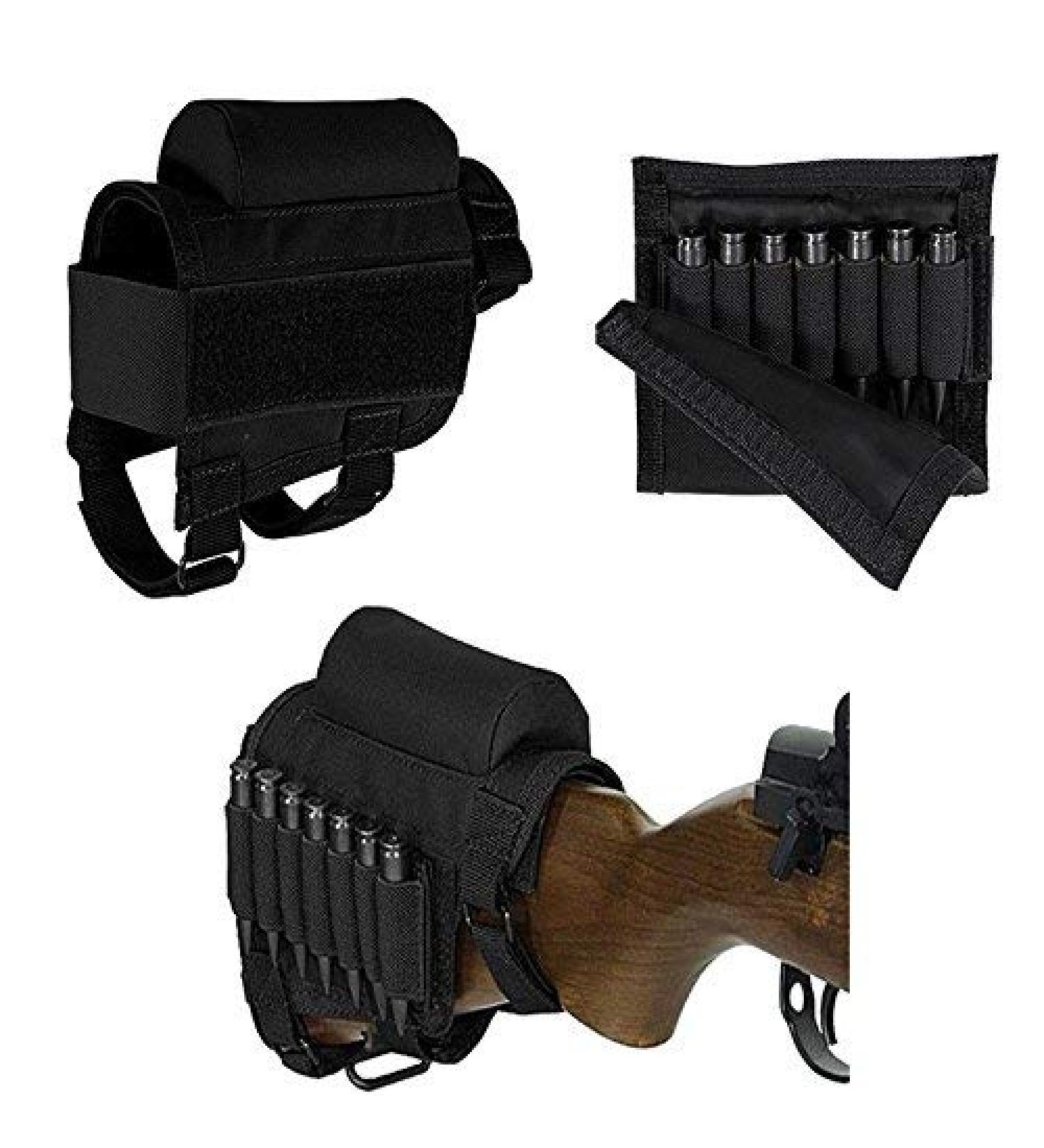 FIRECLUB Tactical Cheek Rest Pad with Ammo Pouch | Buttstock Shooting ...